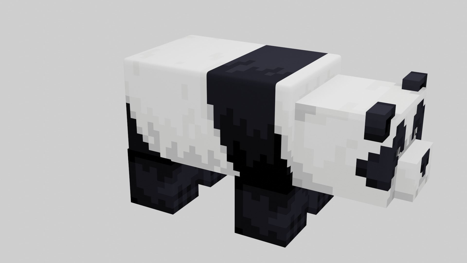 Minecraft Panda 3D model animated rigged | CGTrader