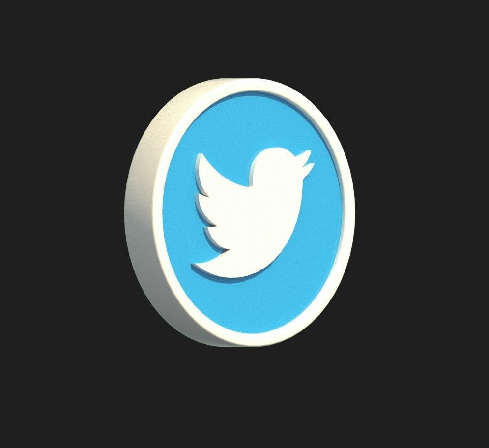 3D model Twitter social network logo VR / AR / low-poly | CGTrader