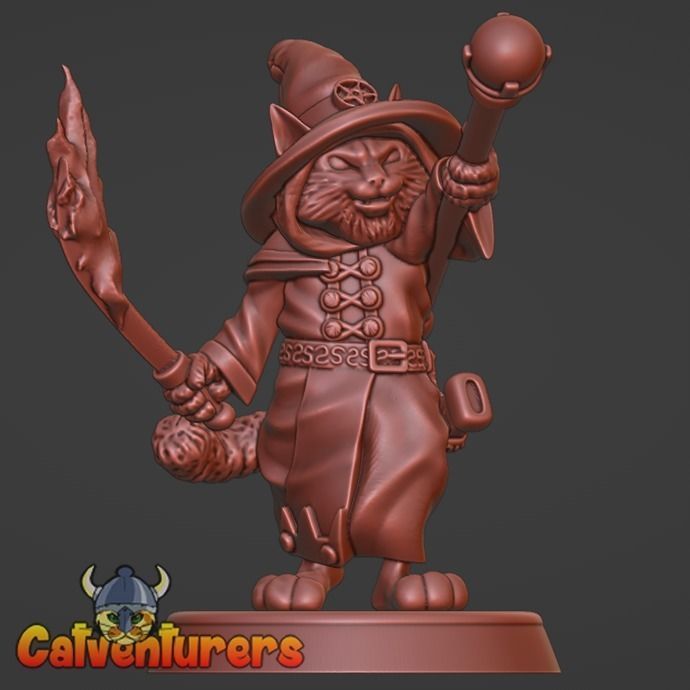 Wizard Cats set 3D model 3D printable | CGTrader