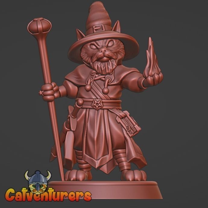 Wizard Cats set 3D model 3D printable | CGTrader