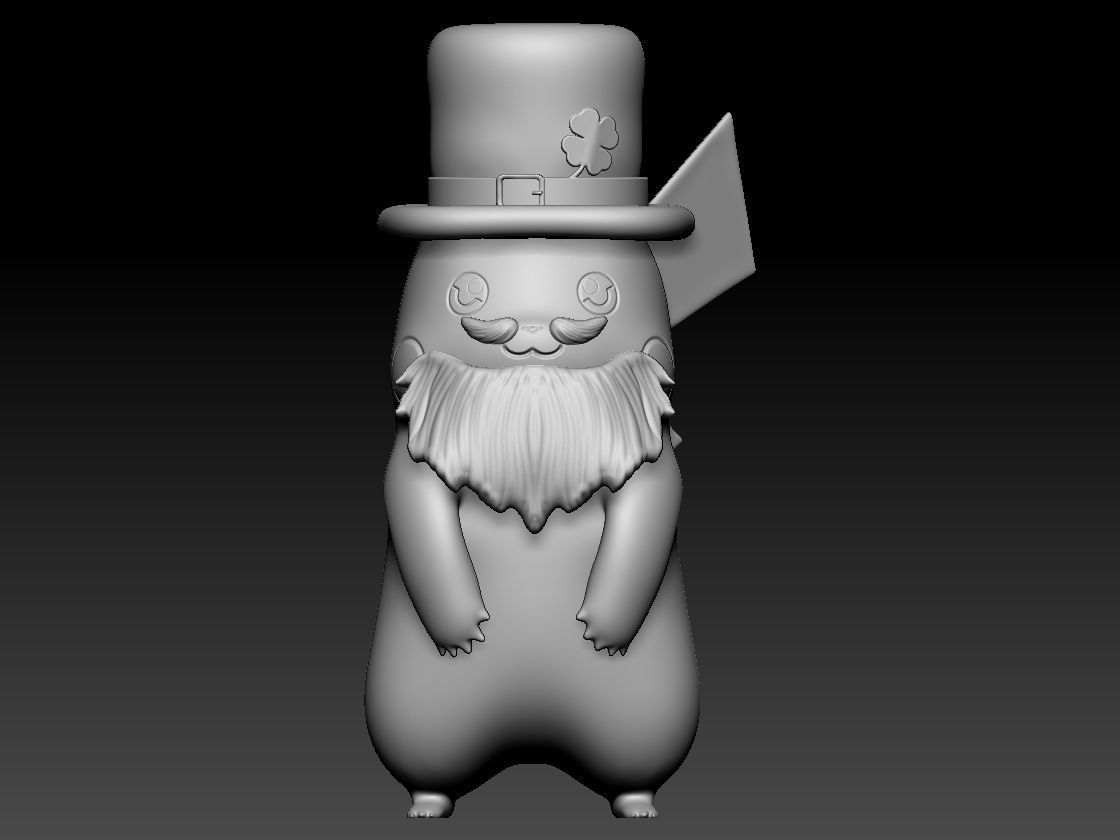 Pikachu Saint Patrick free 3D model 3D printable | CGTrader