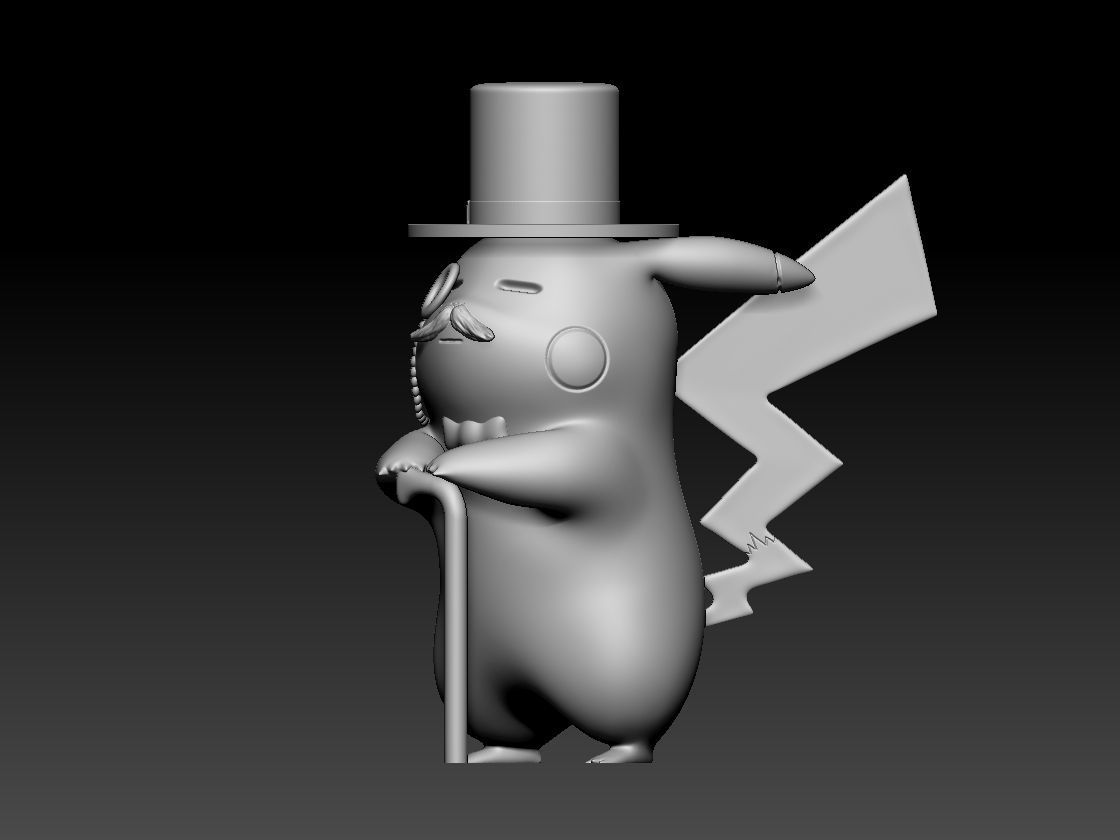Sir Pikachu 3D model 3D printable | CGTrader