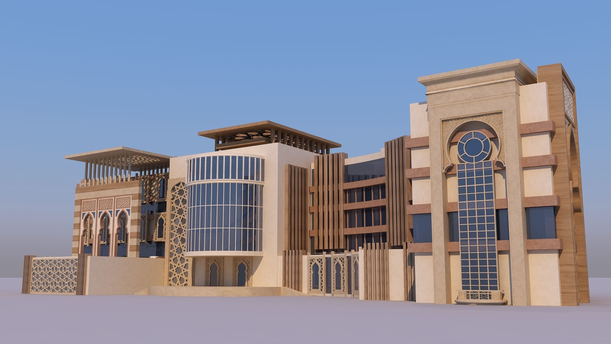 0171 - Islamic Facade Building 3D model | CGTrader