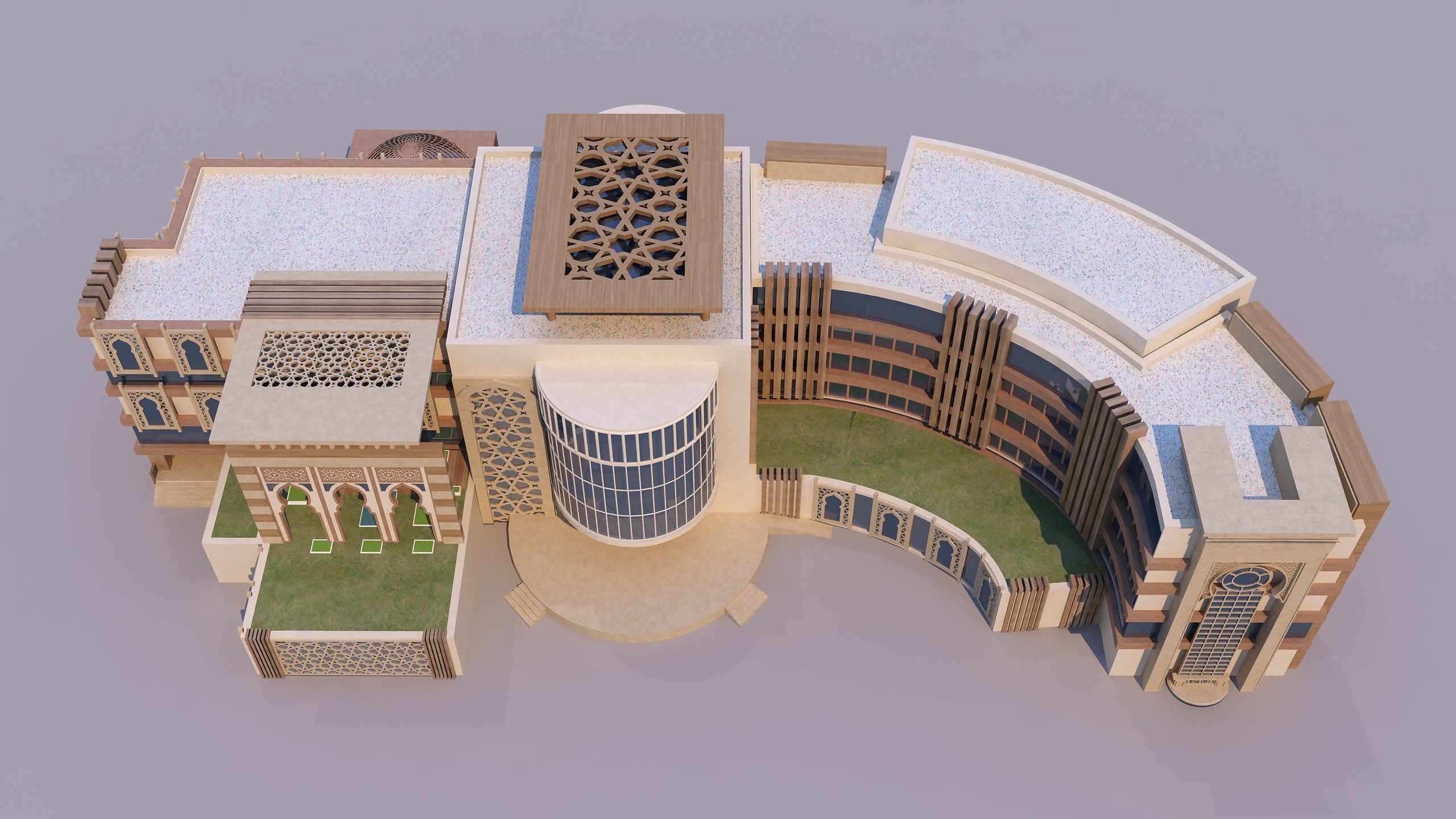 0171 - Islamic Facade Building 3D model | CGTrader
