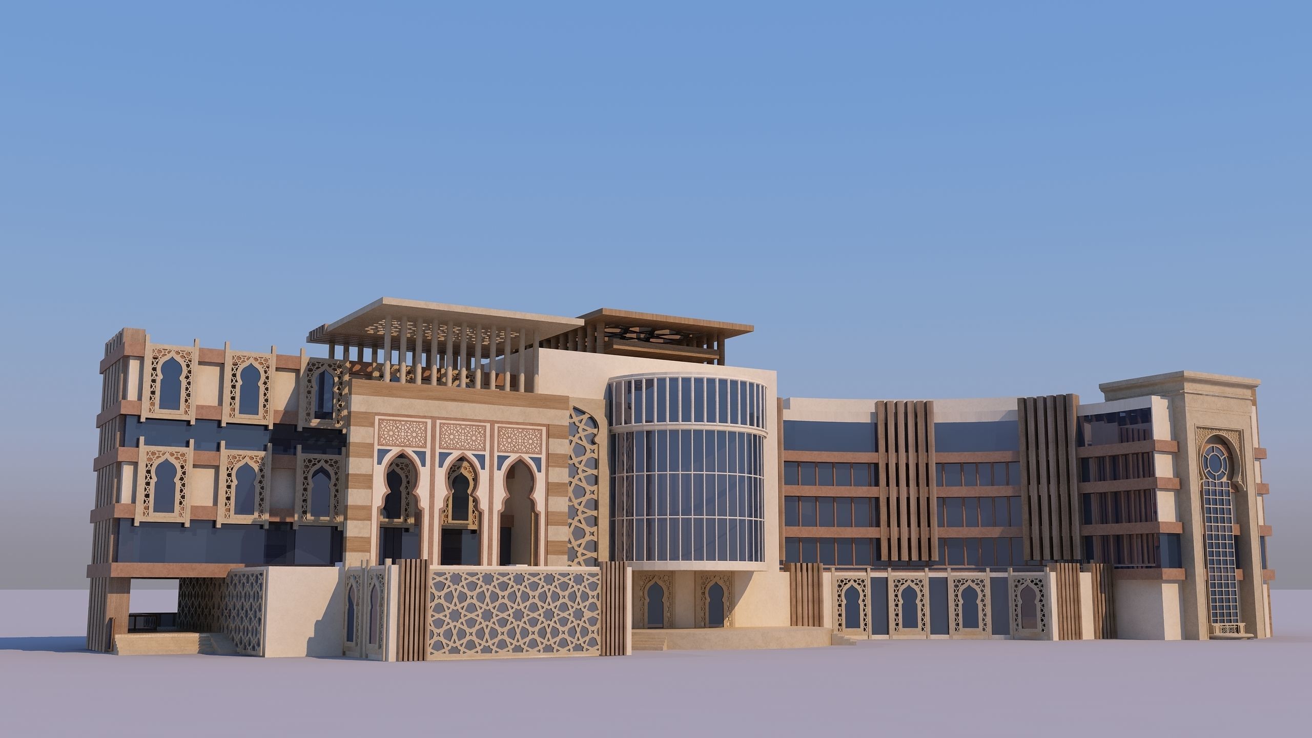 0171 - Islamic Facade Building 3D model | CGTrader