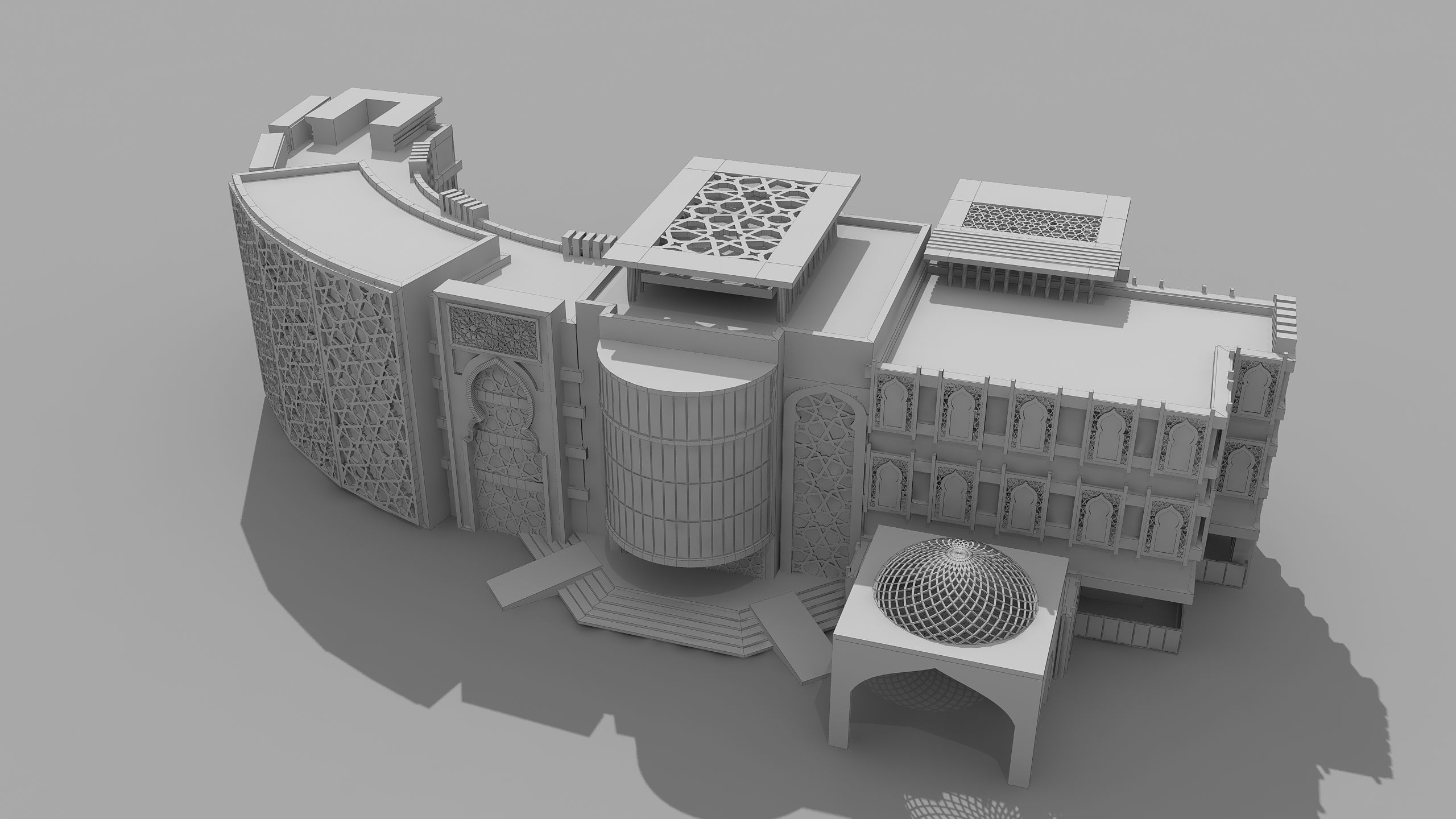 0171 - Islamic Facade Building 3D model | CGTrader
