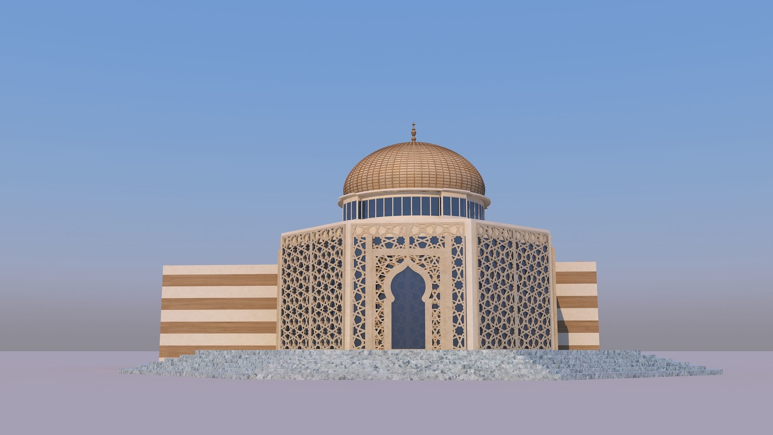 0172 - Islamic Facade Building 3D model | CGTrader