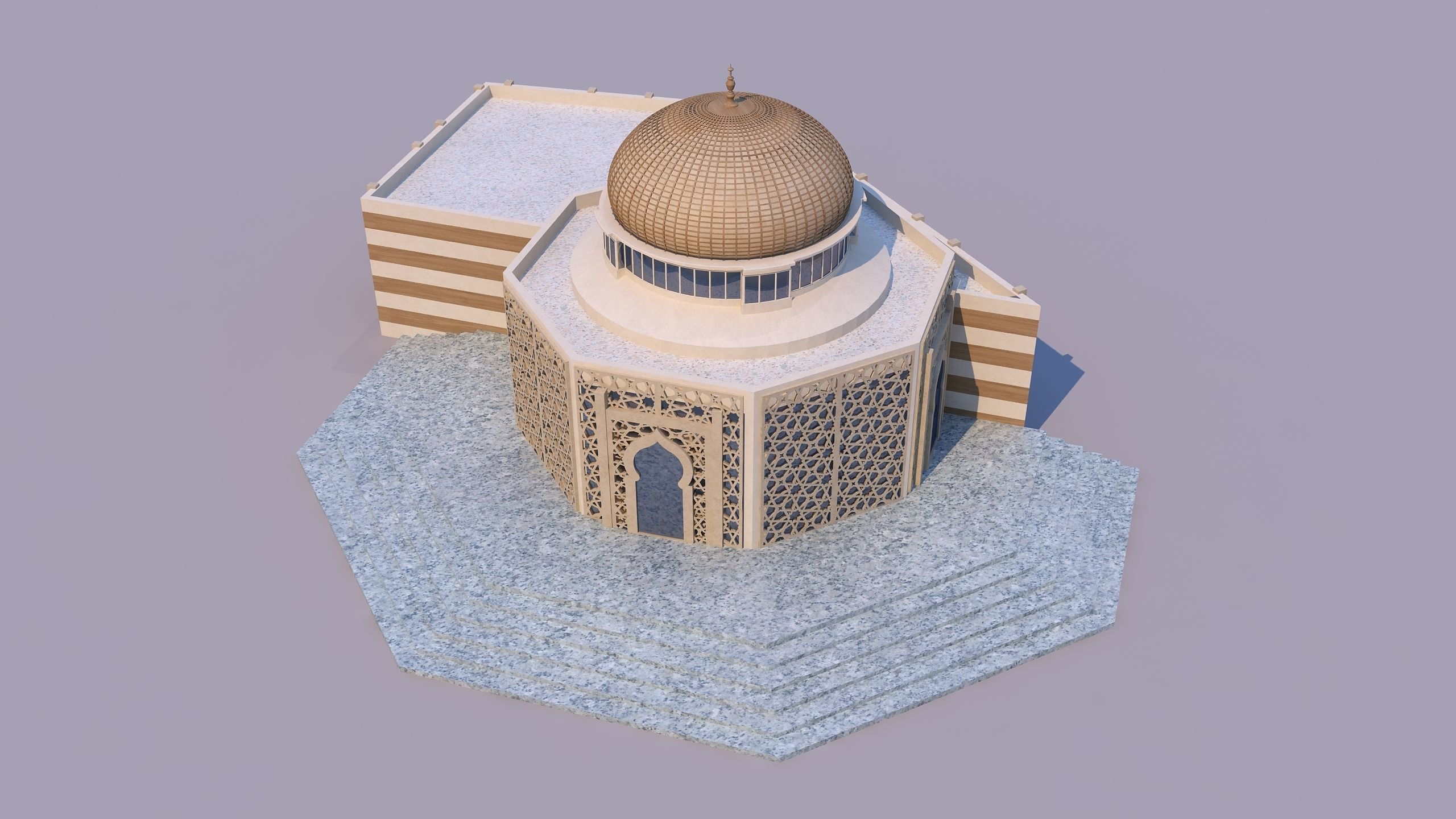 0172 - Islamic Facade Building 3D model | CGTrader