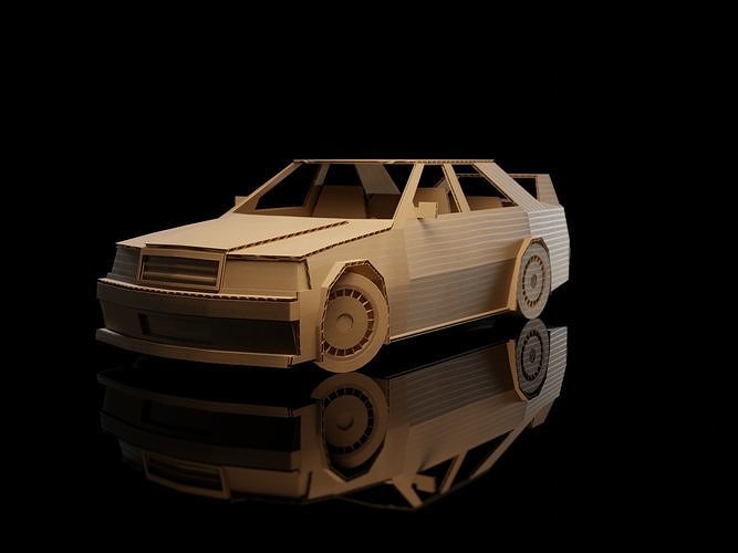 Mercedes Benz 190E 2 5 Evolution II 1992 cardboard car 3D model | CGTrader