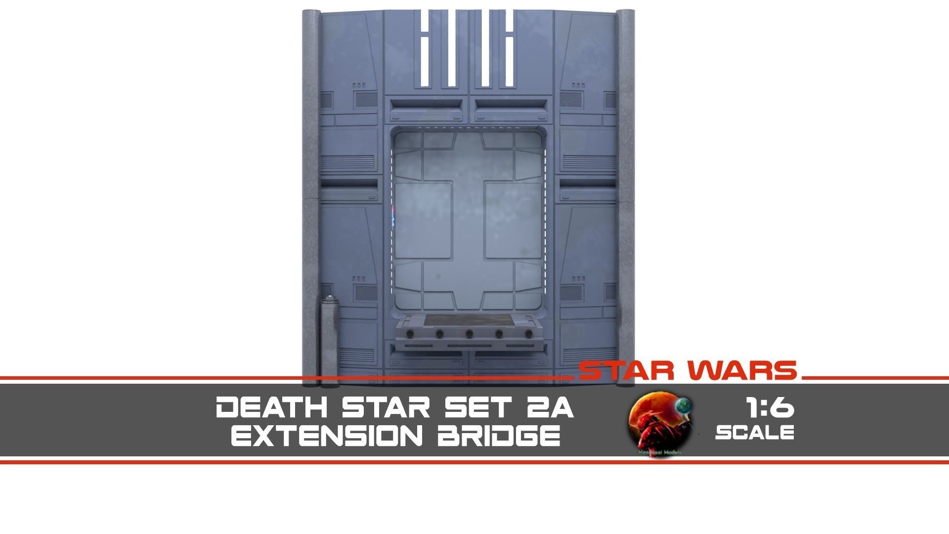 Set 2a - Death Star Extention Bridge 1-6 scale Hottoys 3D model 3D ...
