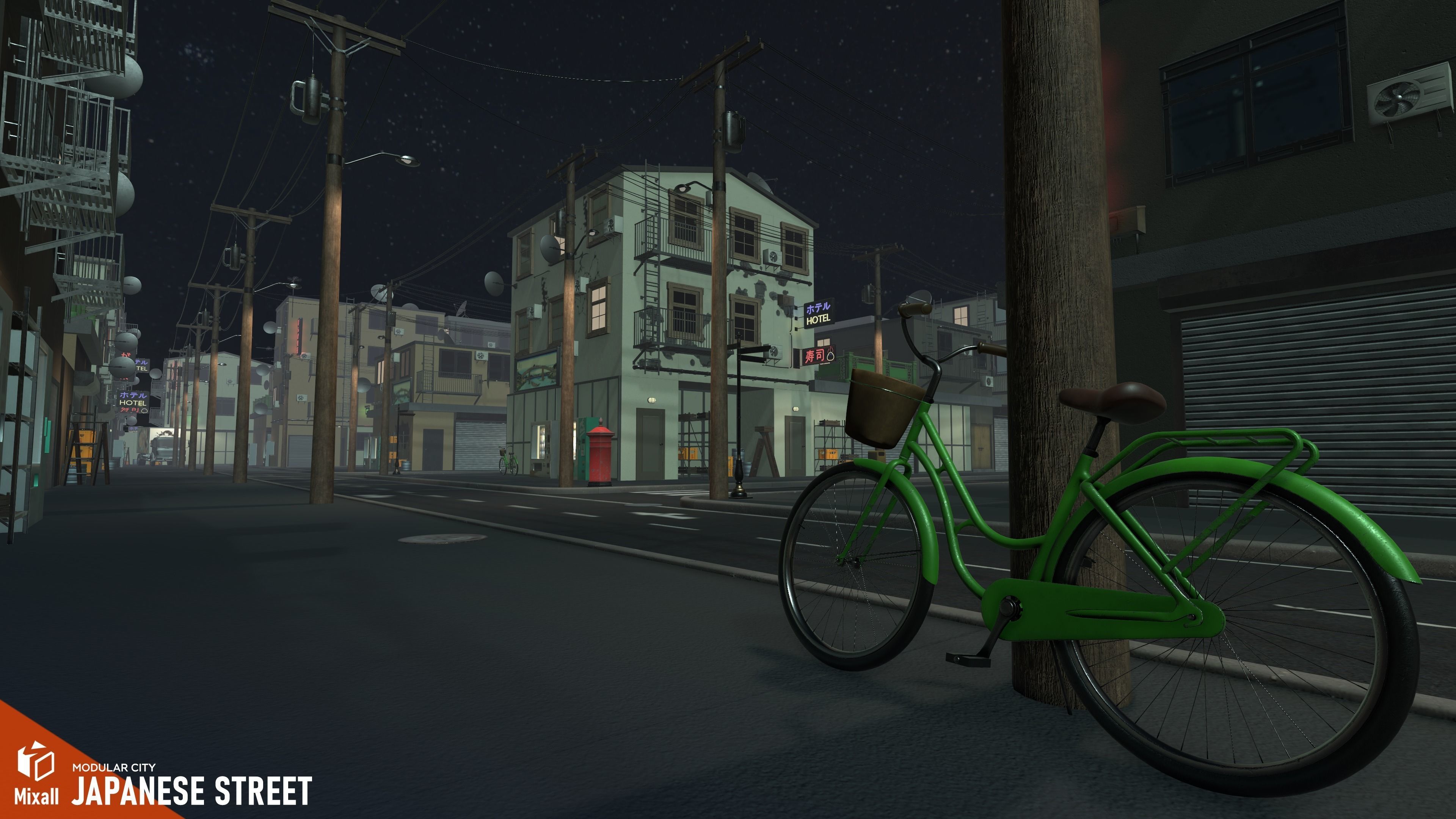 3D model Japanese Street - modular city VR / AR / low-poly | CGTrader