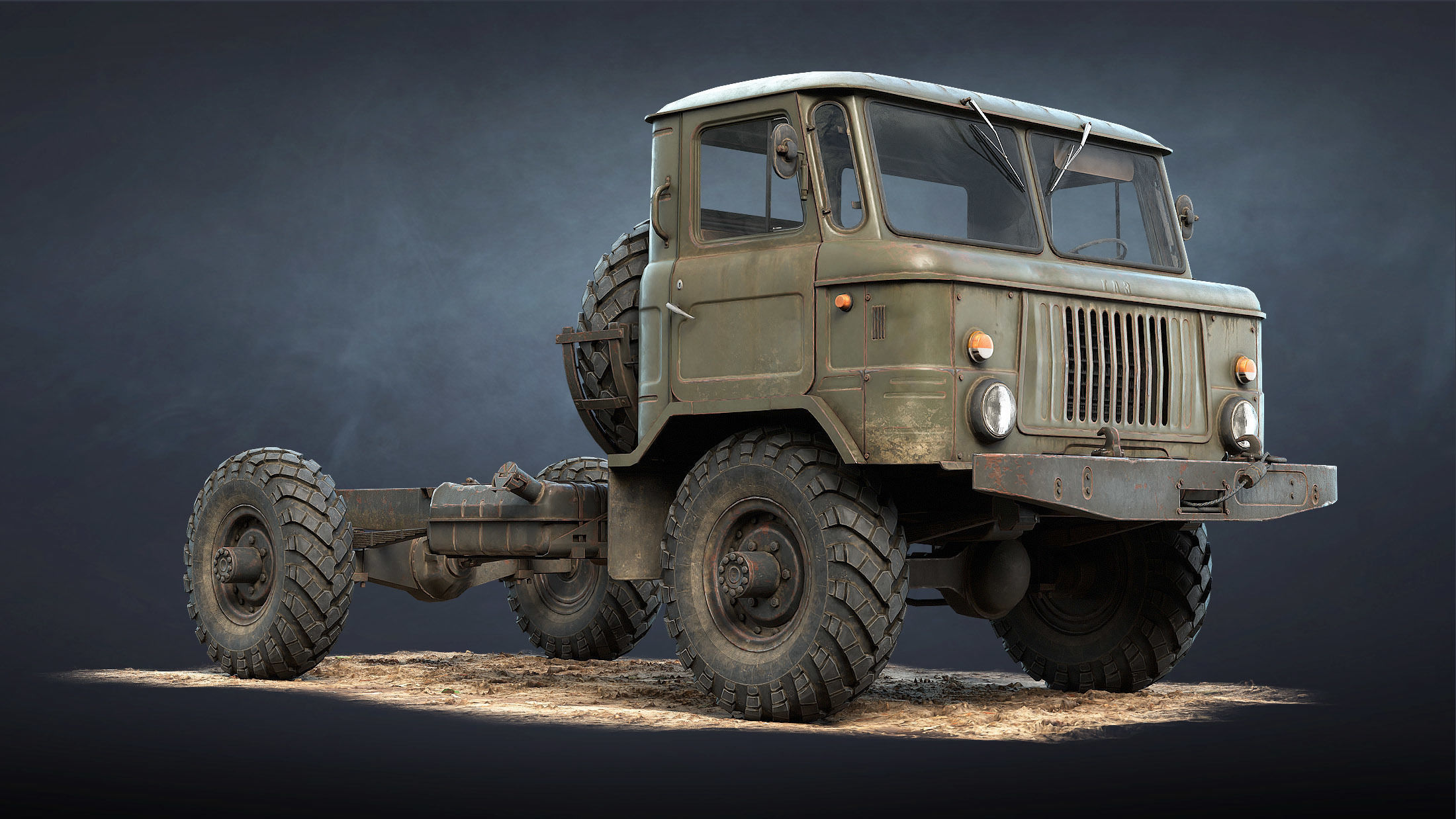 3D model GAZ-66 Chassis VR / AR / low-poly | CGTrader
