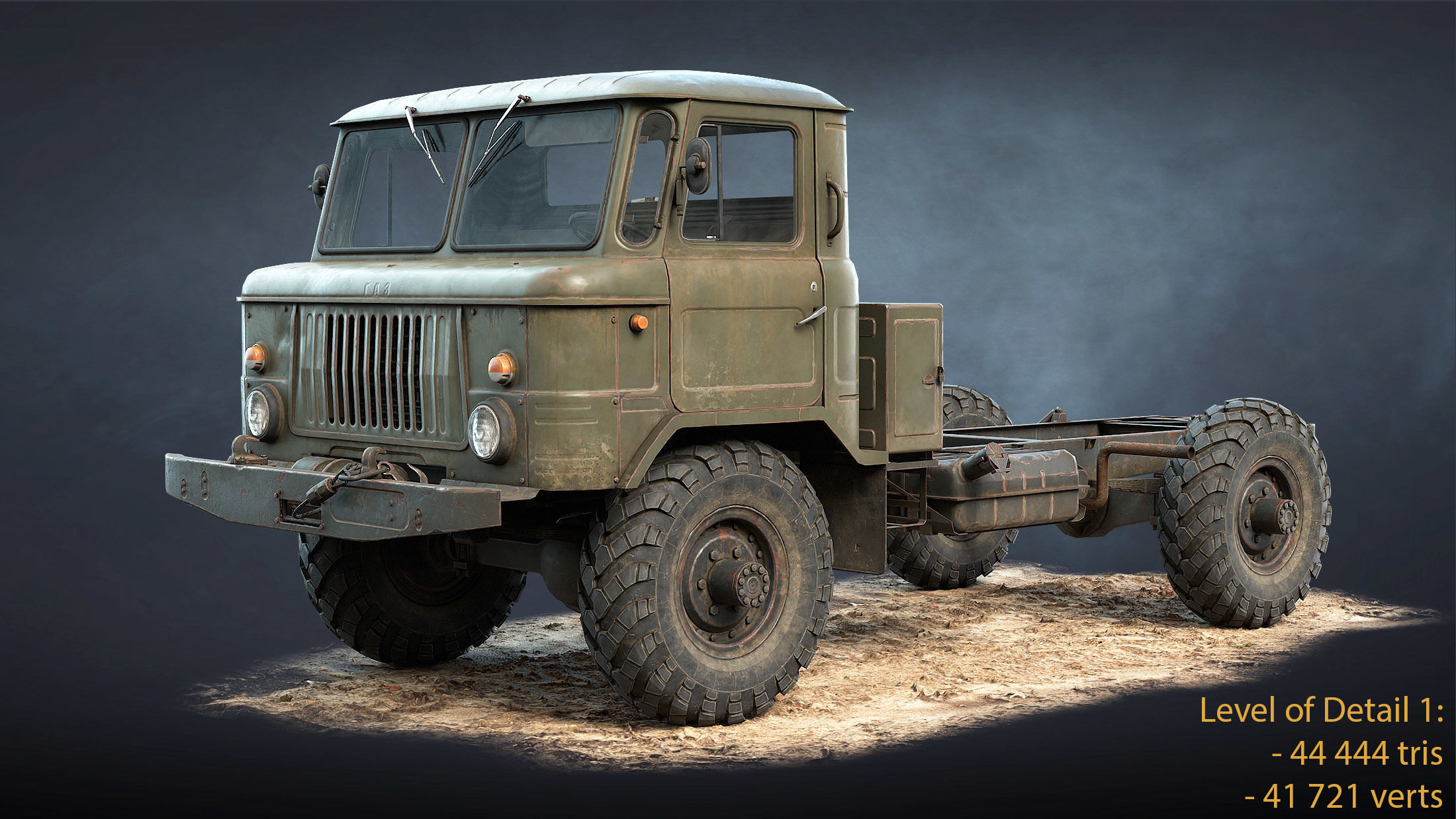3D model GAZ-66 Chassis VR / AR / low-poly | CGTrader