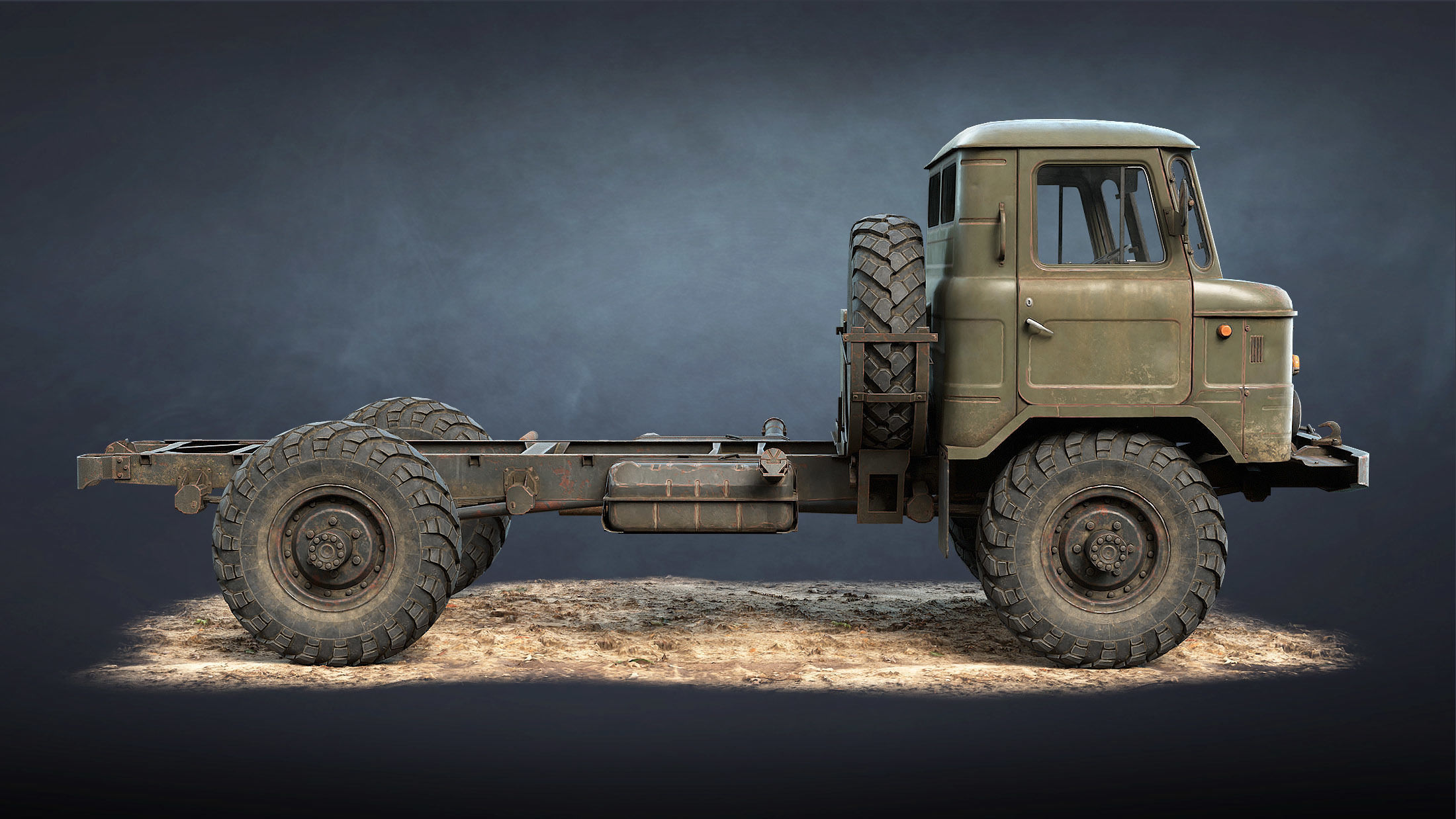 3D model GAZ-66 Chassis VR / AR / low-poly | CGTrader
