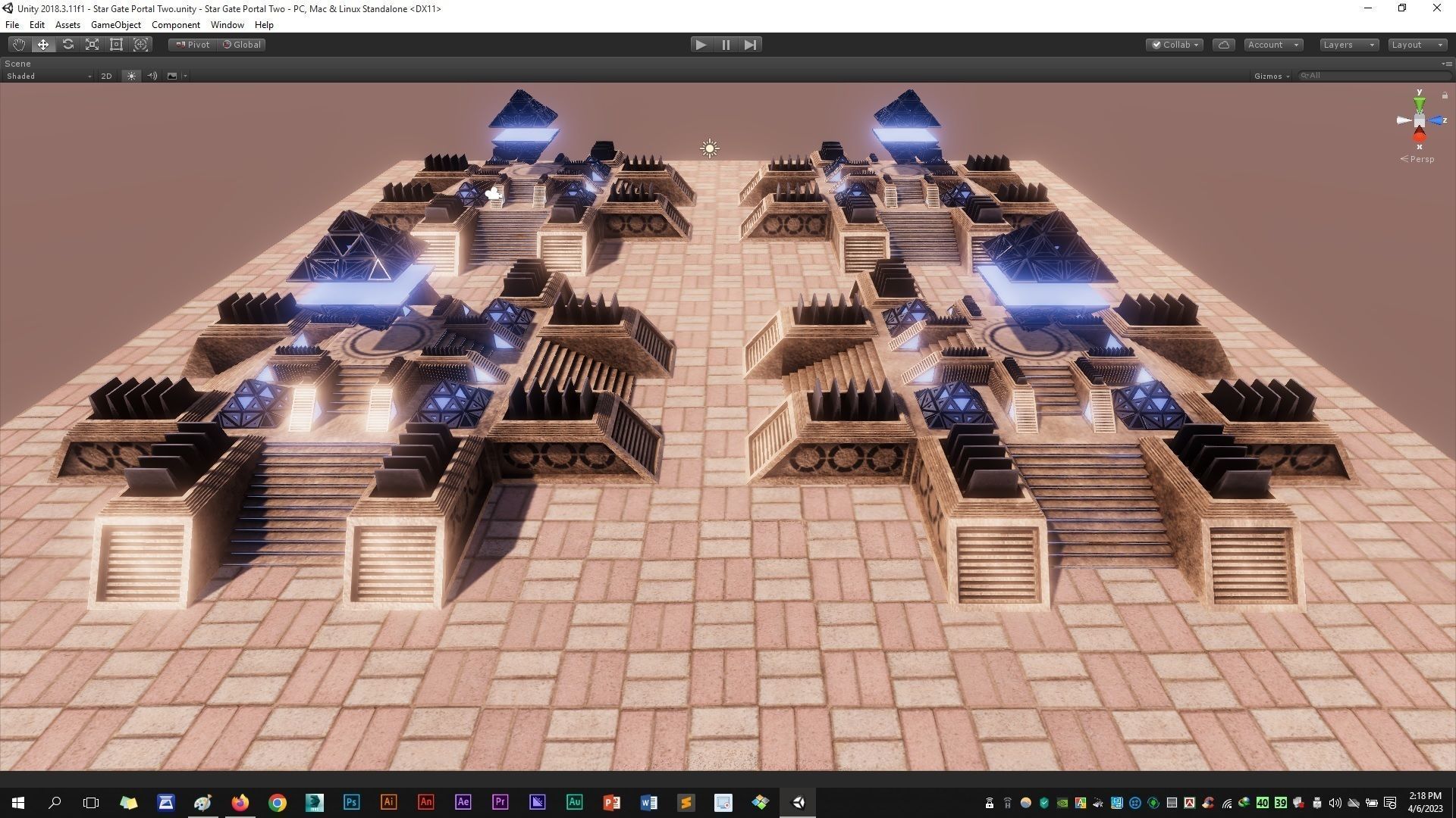 3D model Star Gate Portal Two VR / AR / low-poly | CGTrader