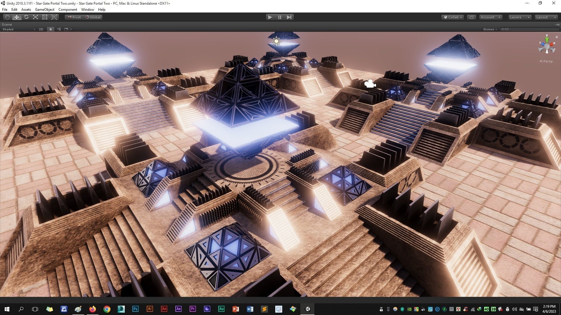 3D model Star Gate Portal Two VR / AR / low-poly | CGTrader
