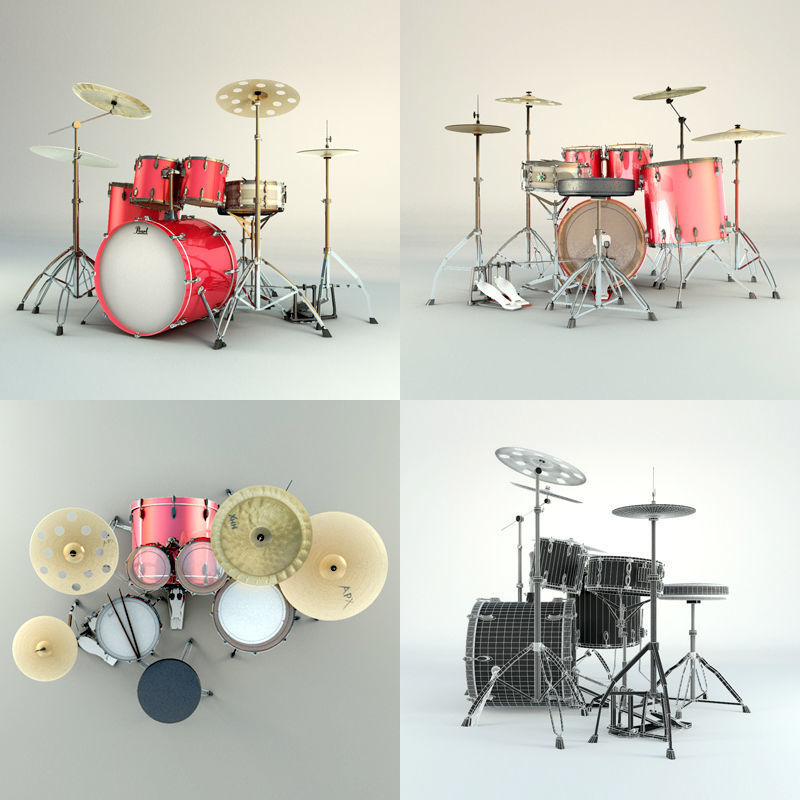 Drums 3D model 3D model | CGTrader