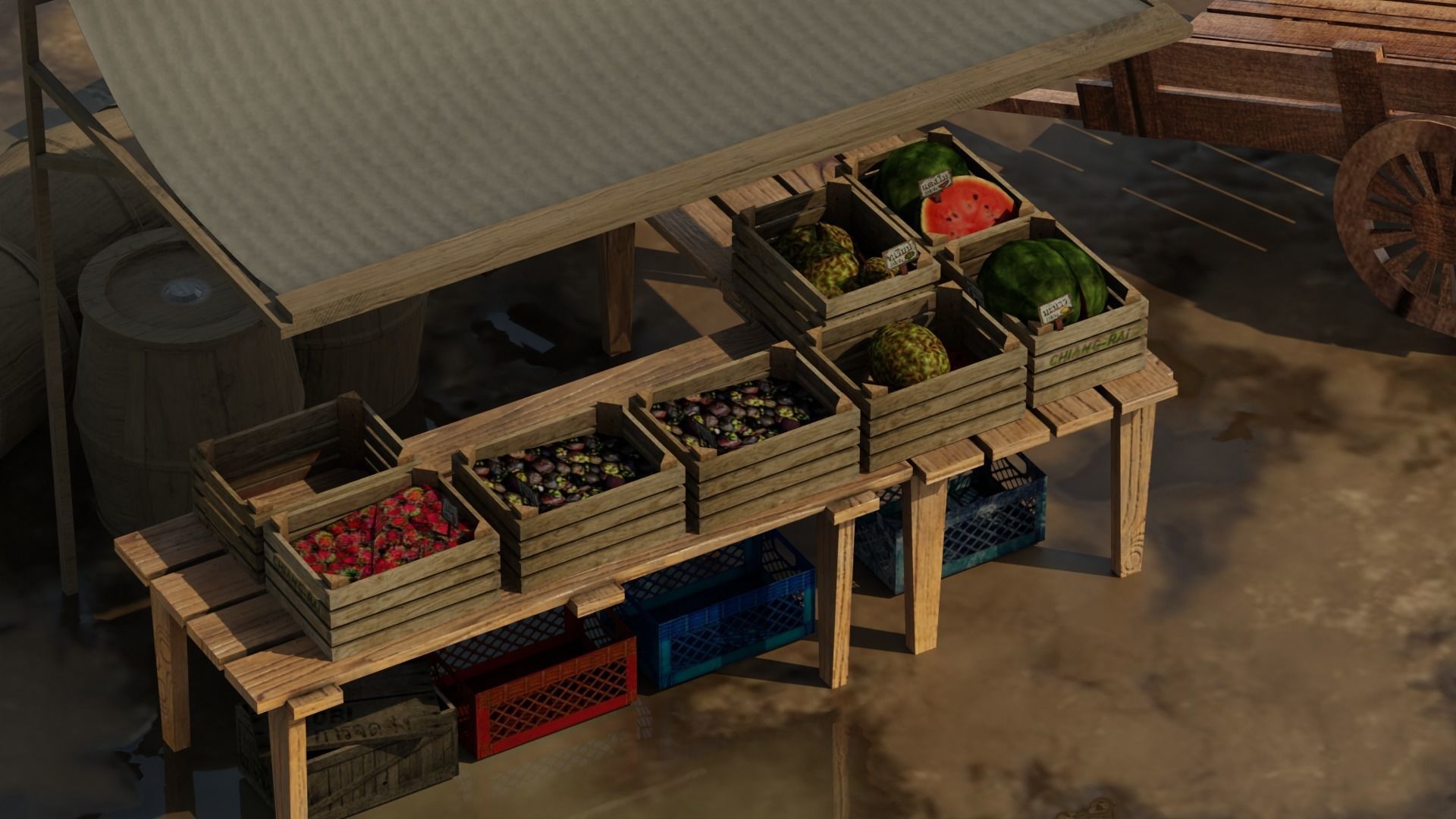 3D model Village shop - Low poly - Game ready VR / AR / low-poly | CGTrader