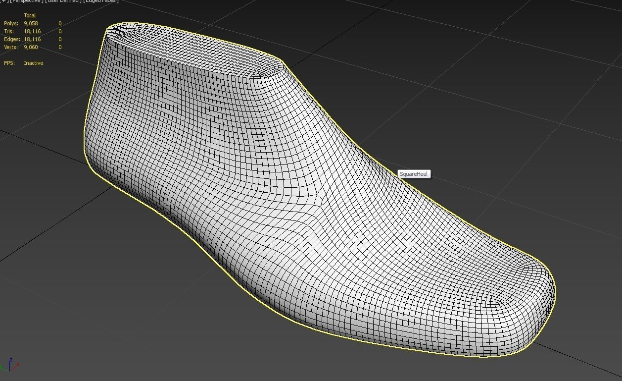 Shoes Lasts - SquareHeel 3D print model 3D model | CGTrader