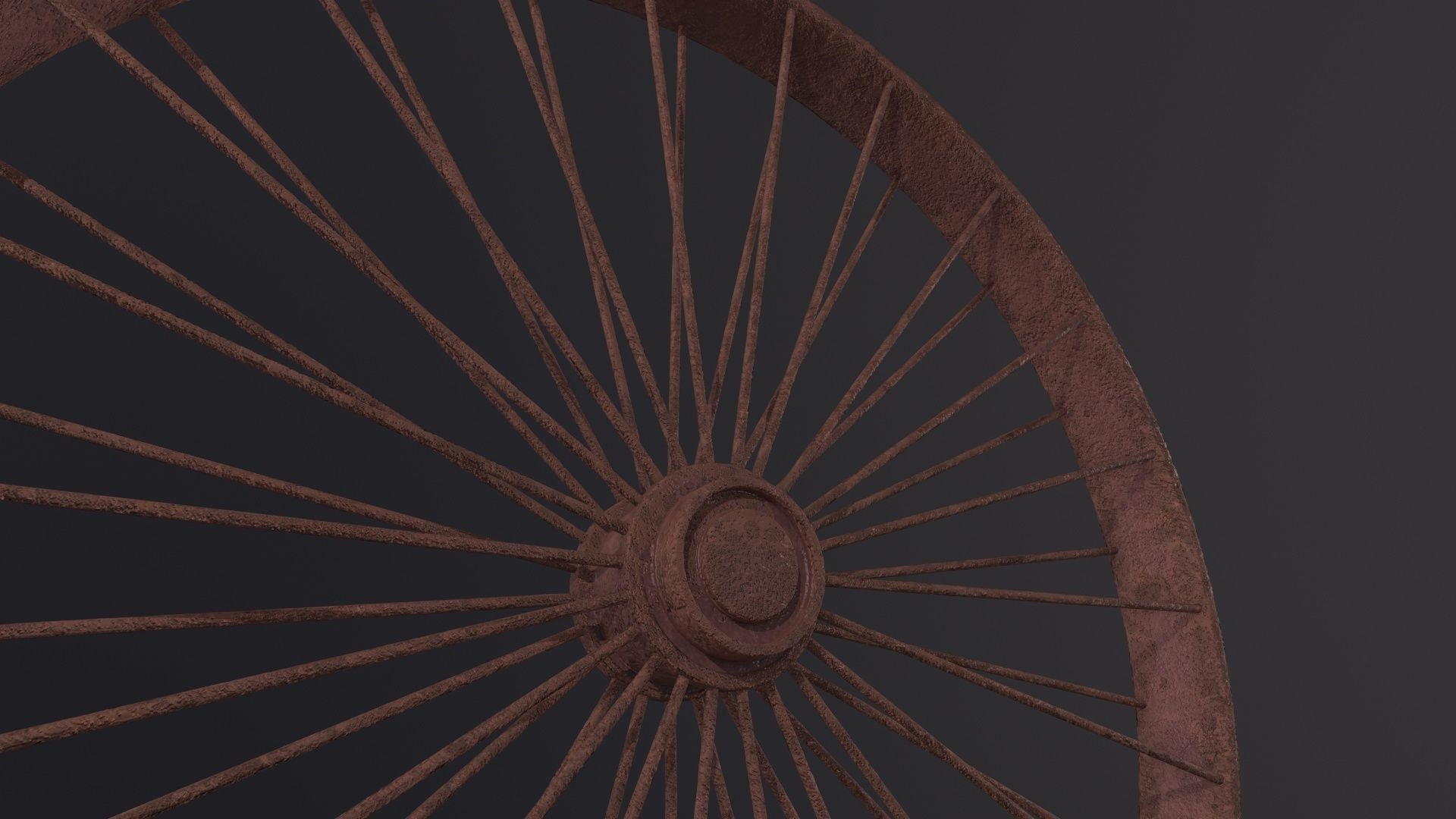 3D model Old Rusty Wheel 3D Model VR / AR / low-poly | CGTrader
