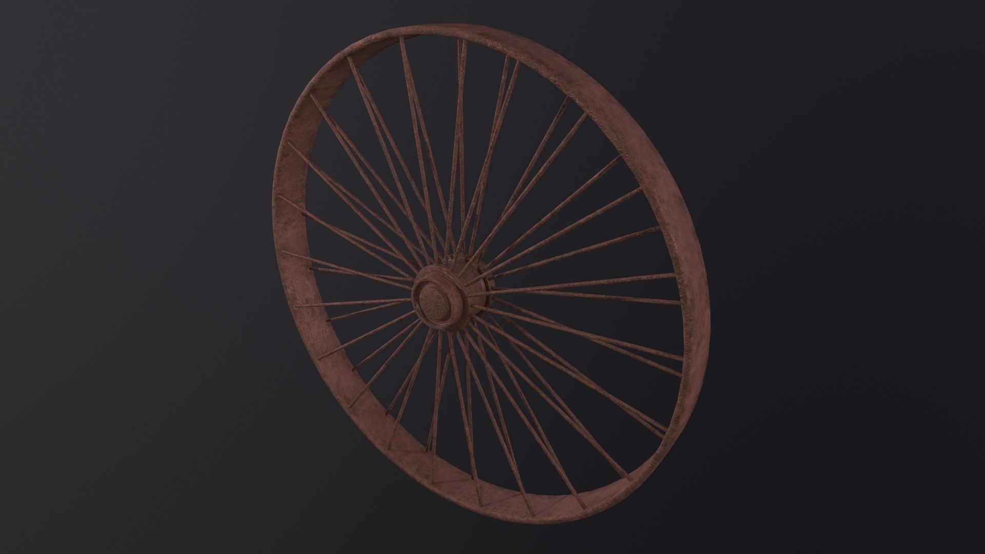 3D model Old Rusty Wheel 3D Model VR / AR / low-poly | CGTrader