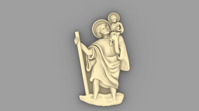 saint christopher 3D model | CGTrader