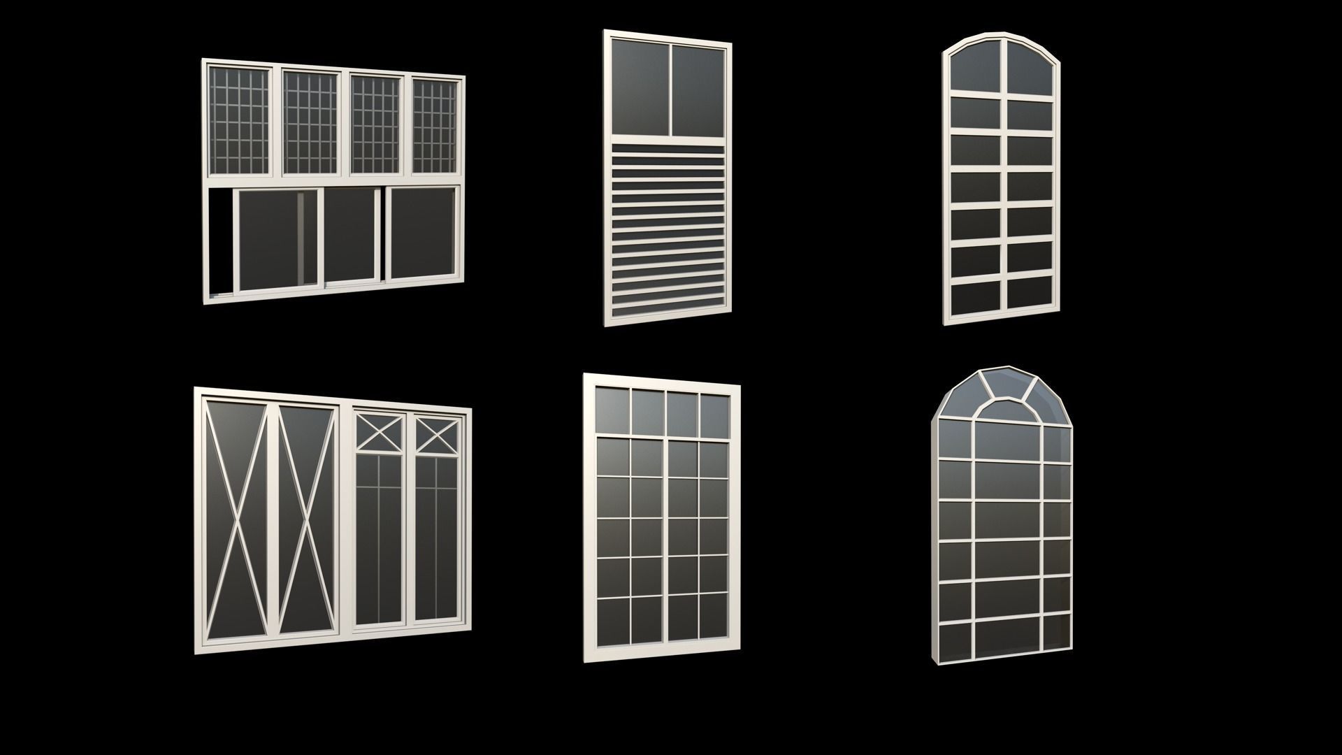 3D model 31 Windows Base Mesh with UVs VR / AR / low-poly | CGTrader