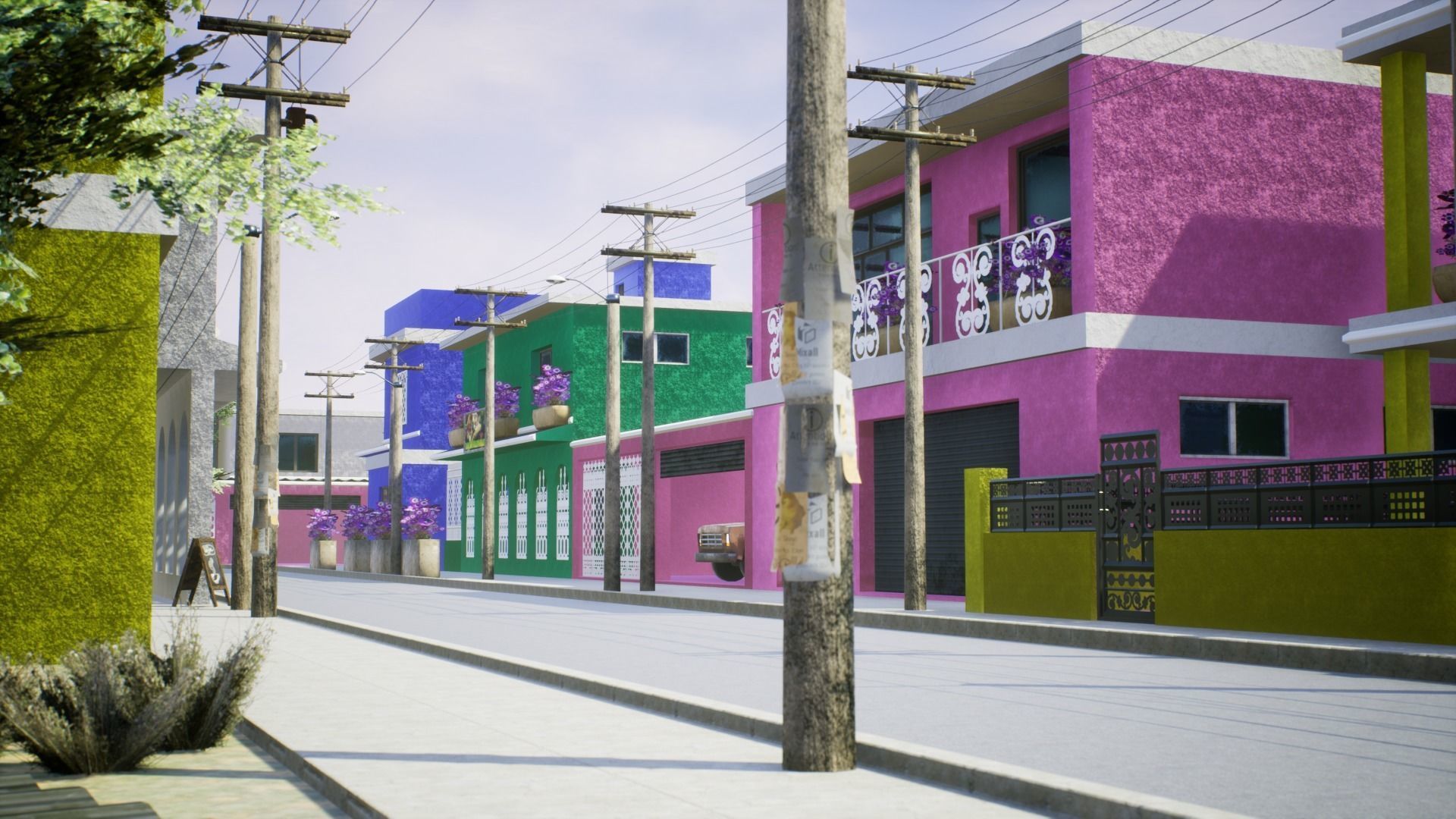3D model Mexican City - modular street VR / AR / low-poly | CGTrader