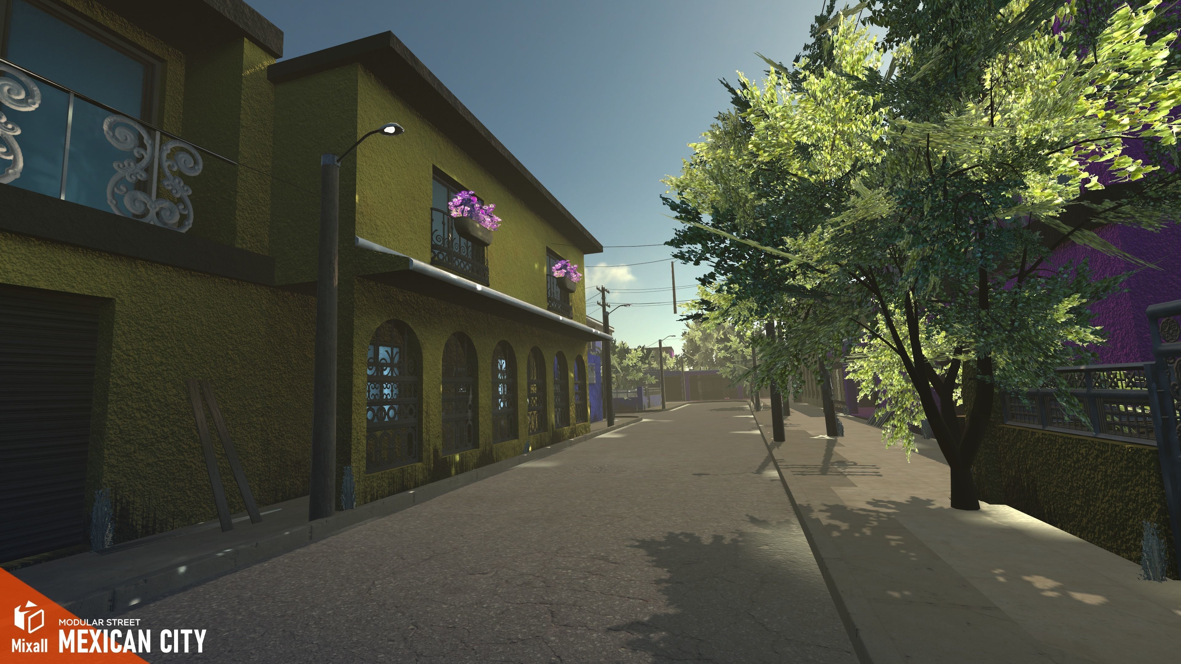 3D model Mexican City - modular street VR / AR / low-poly | CGTrader