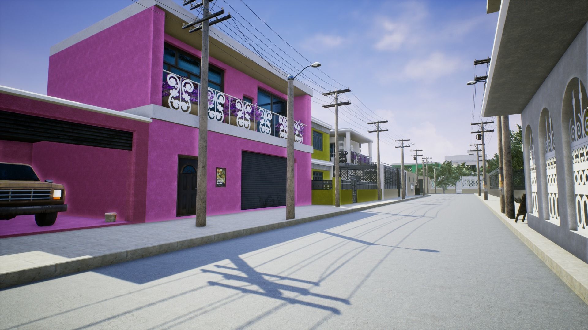 3D model Mexican City - modular street VR / AR / low-poly | CGTrader