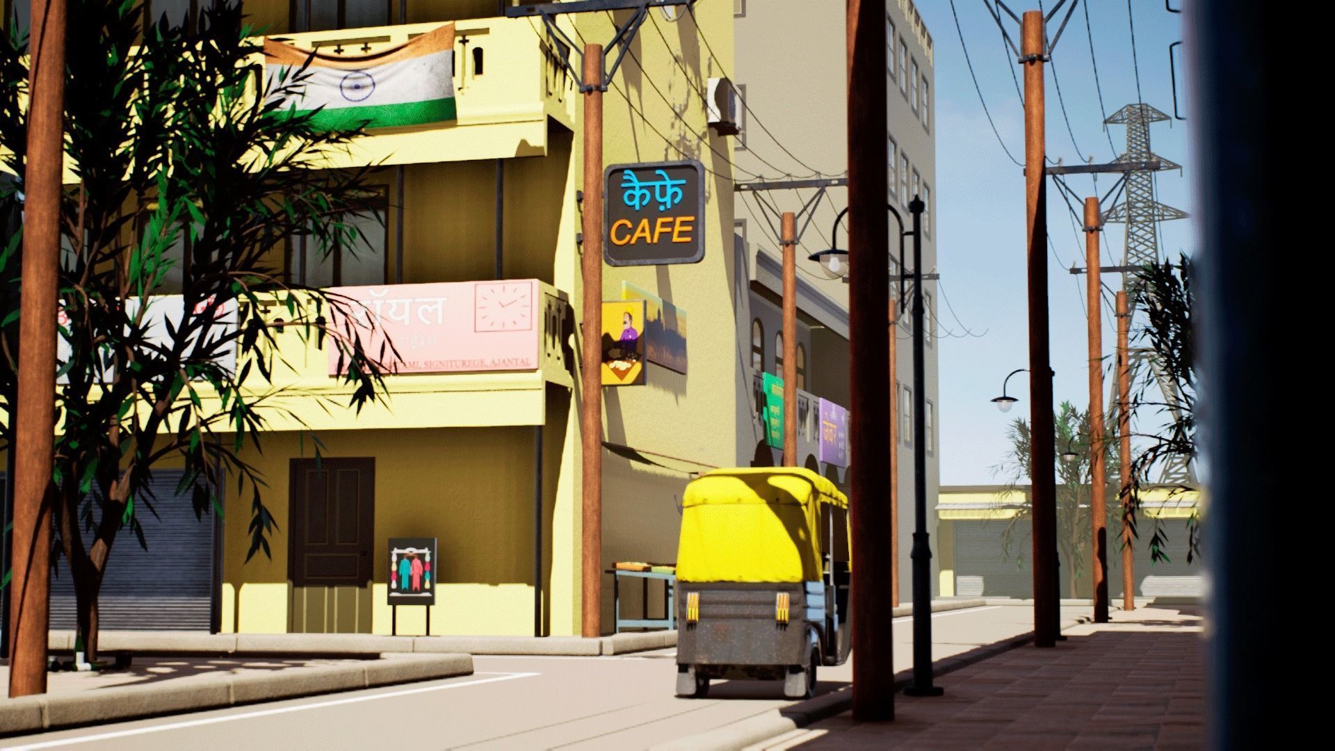 3D model Indian Street - modular city VR / AR / low-poly | CGTrader