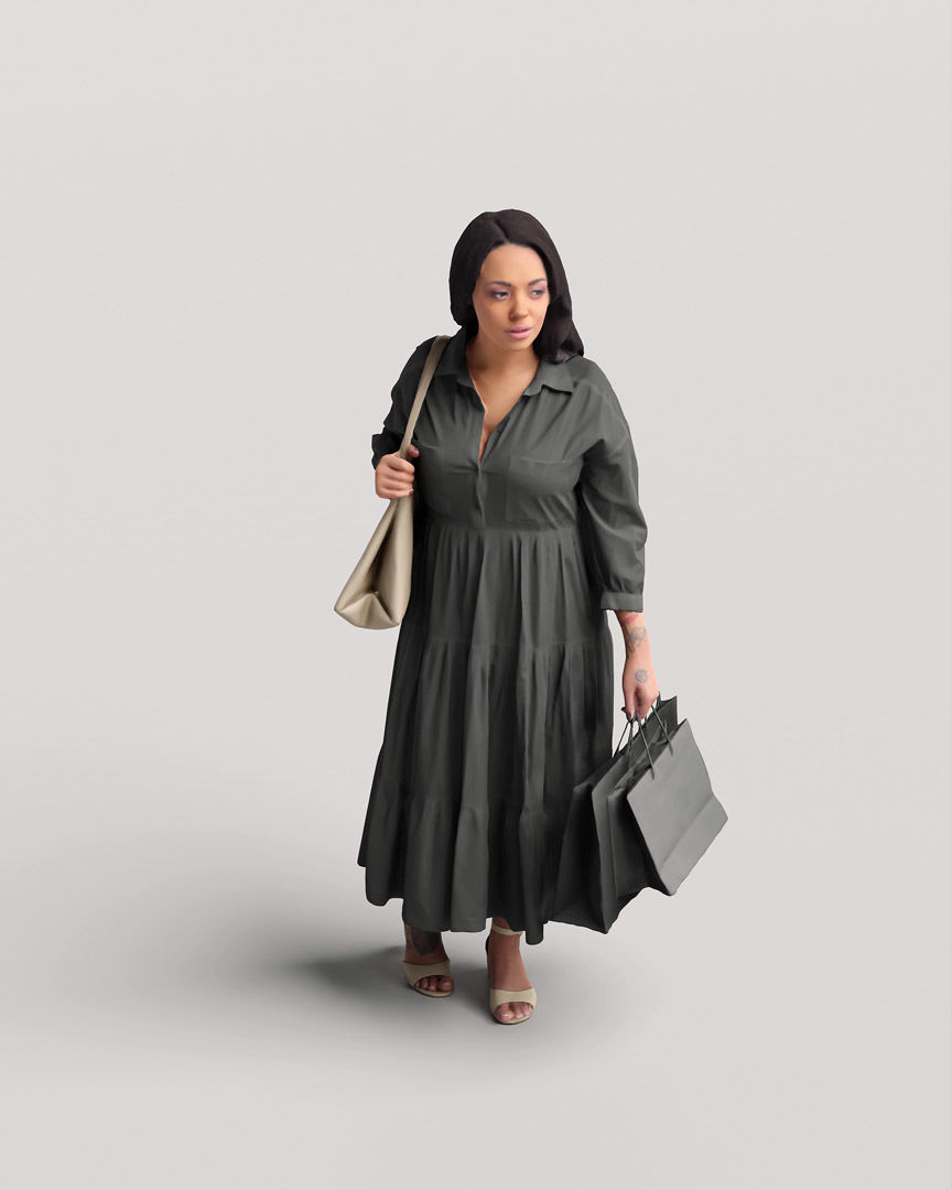 Humano Shopping Woman 2208-10 3D model | CGTrader