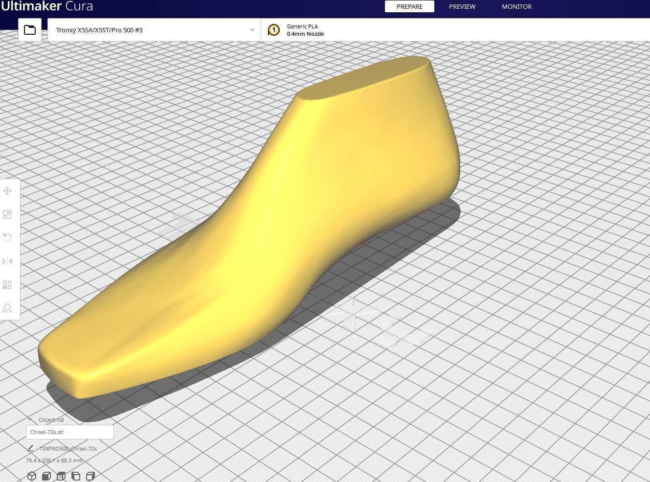 Shoes Lasts - Chisel 3D print model 3D model | CGTrader