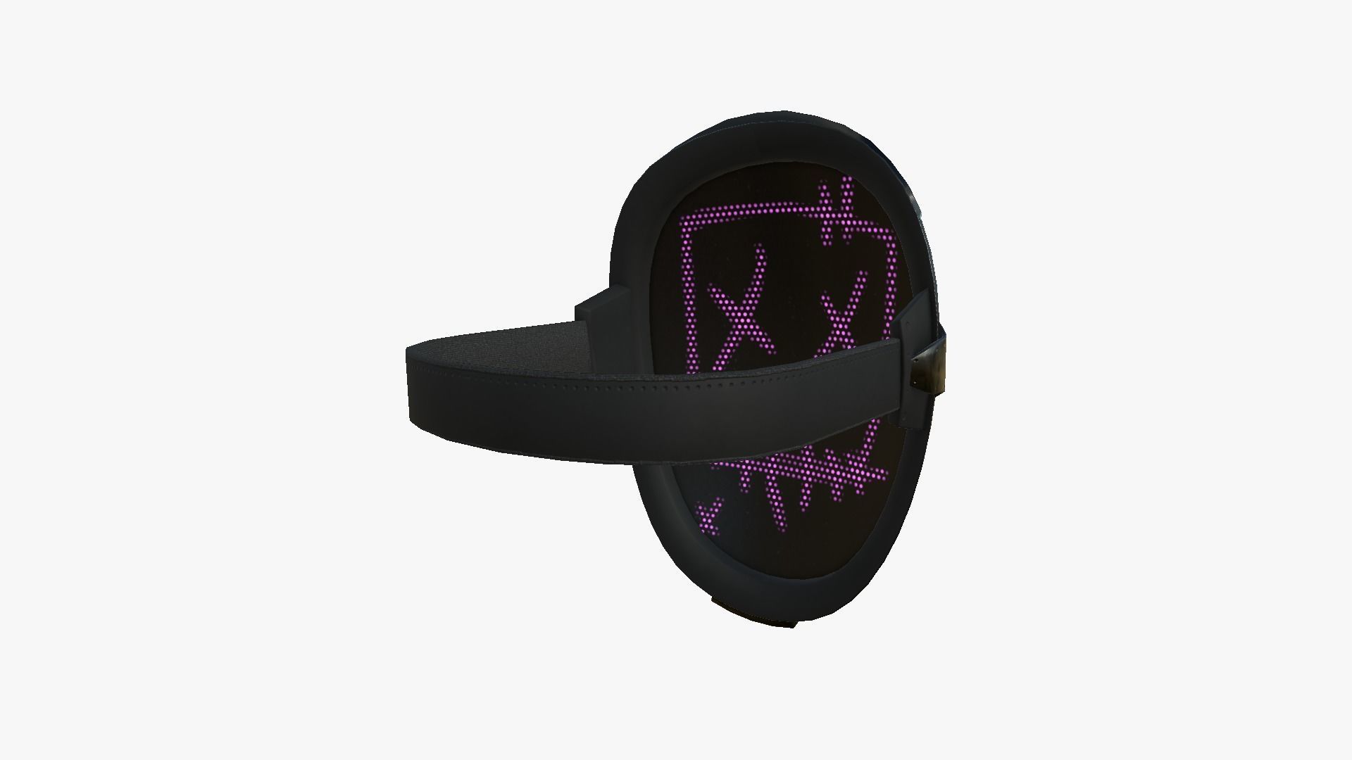 3D model LED Screen Mask - A07 Face C - Character Design VR / AR / low ...