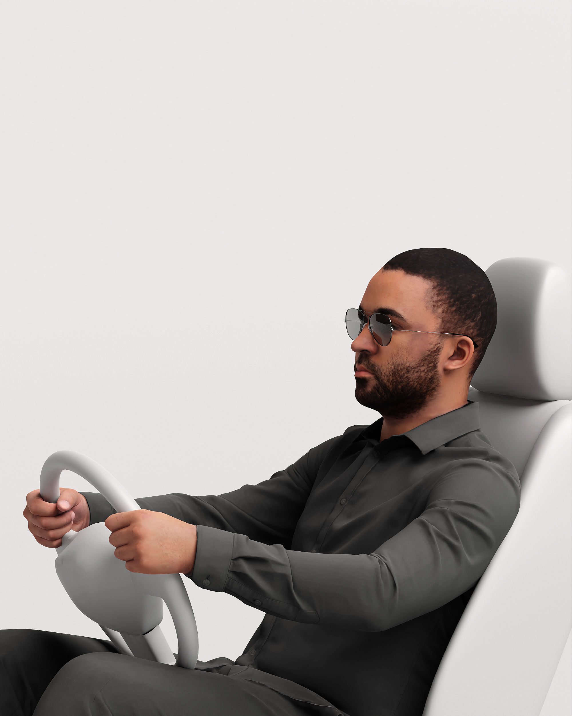 Humano Driving Man 2011-3 3D model | CGTrader