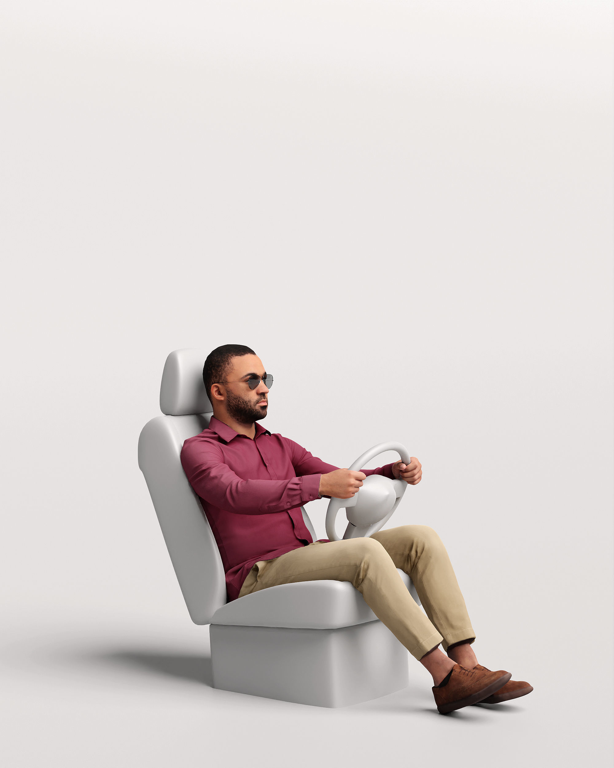 Humano Driving Man 2011-3 3D model | CGTrader