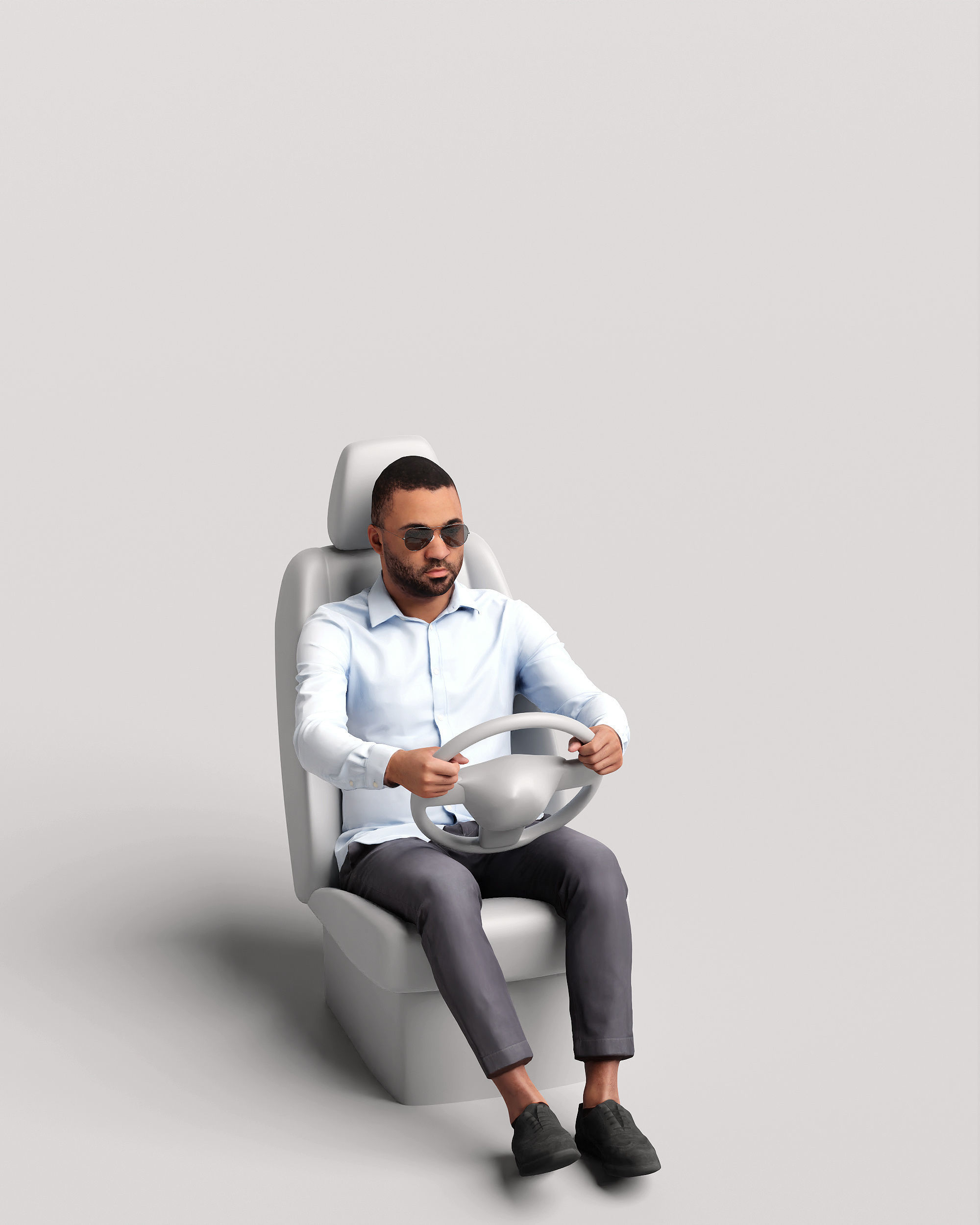 Humano Driving Man 2011-3 3D model | CGTrader