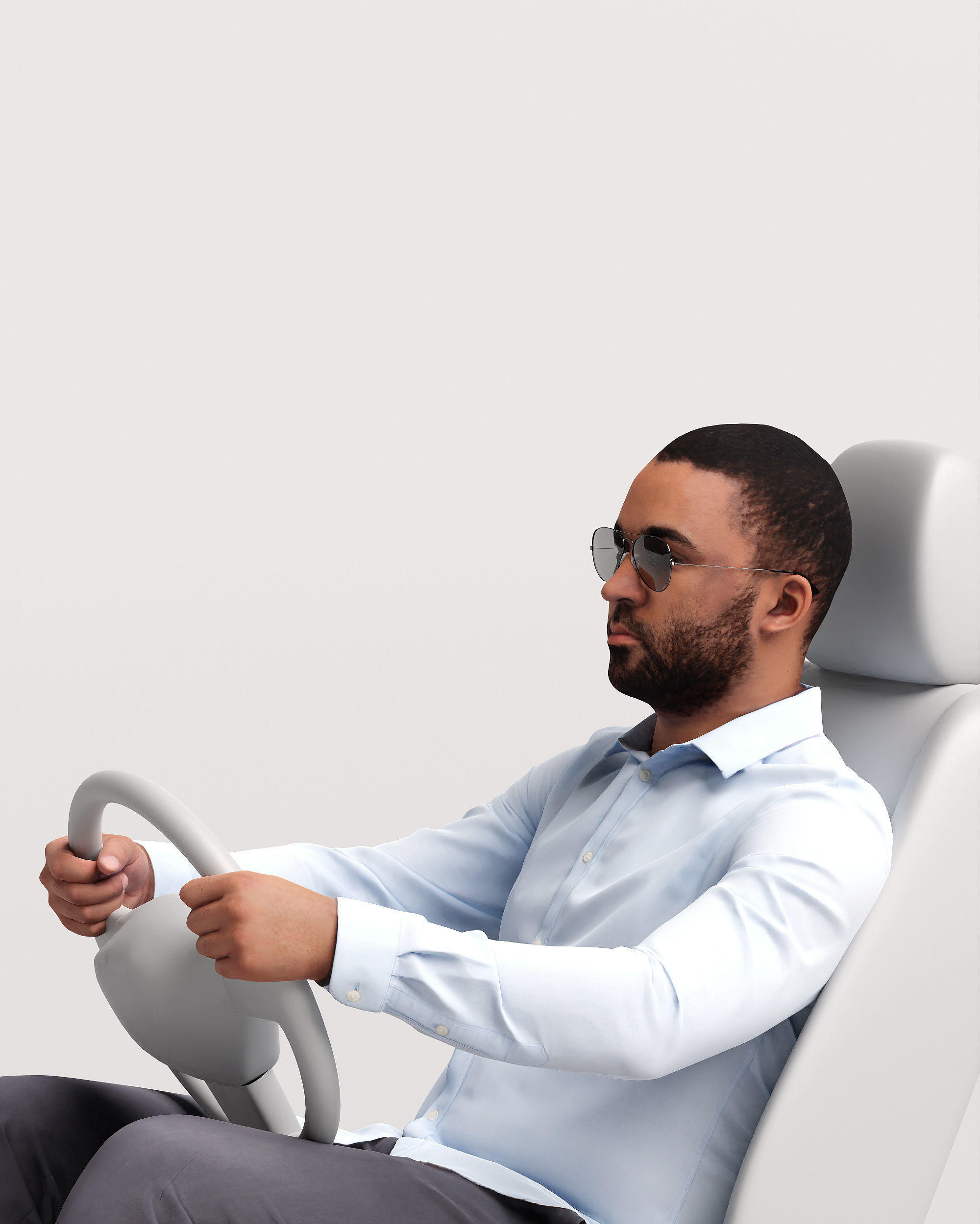 Humano Driving Man 2011-3 3D model | CGTrader