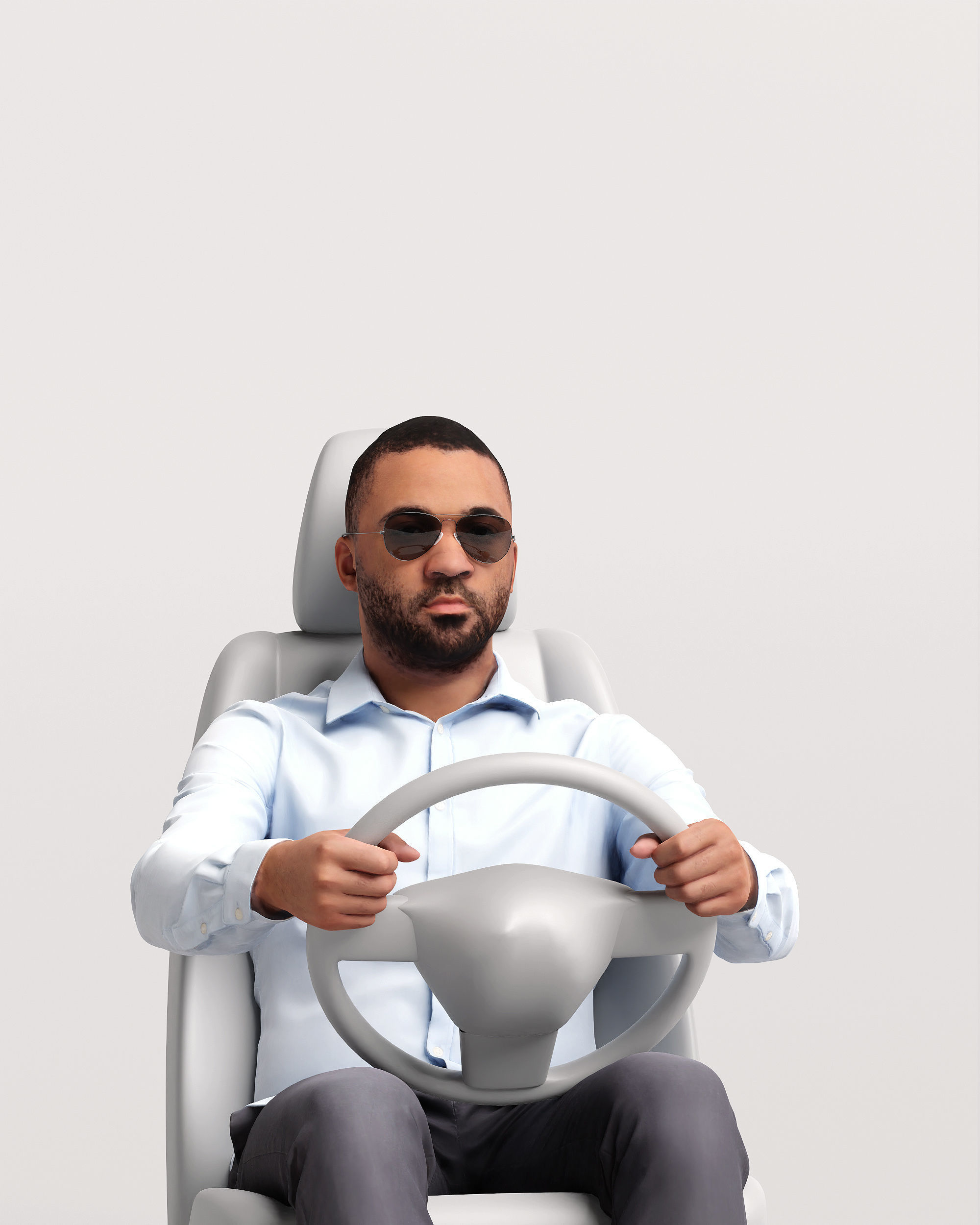 Humano Driving Man 2011-3 3D model | CGTrader