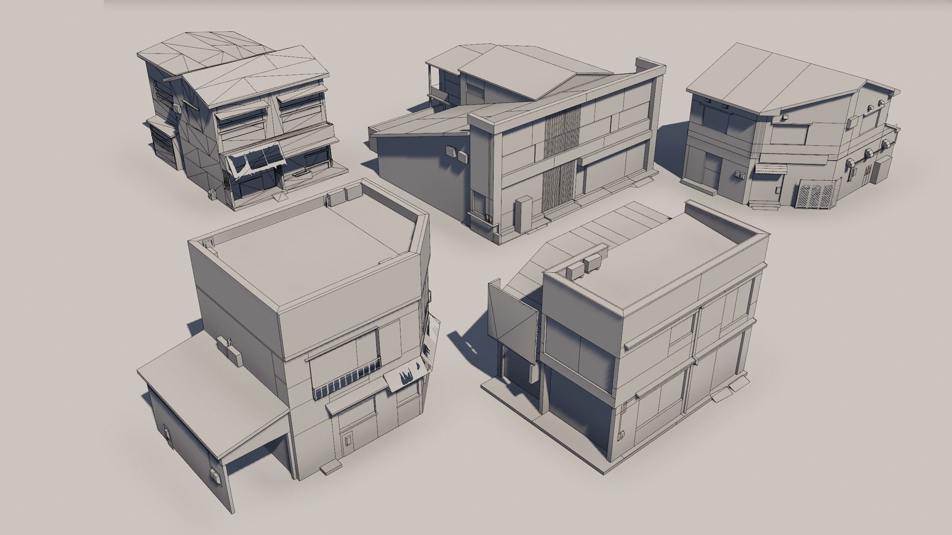 3D model Japanese Rural Shops VR / AR / low-poly | CGTrader