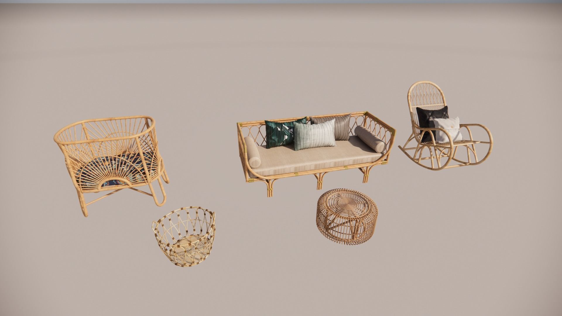 Bamboo Rattan Collection 3D models 3D model 3D printable | CGTrader