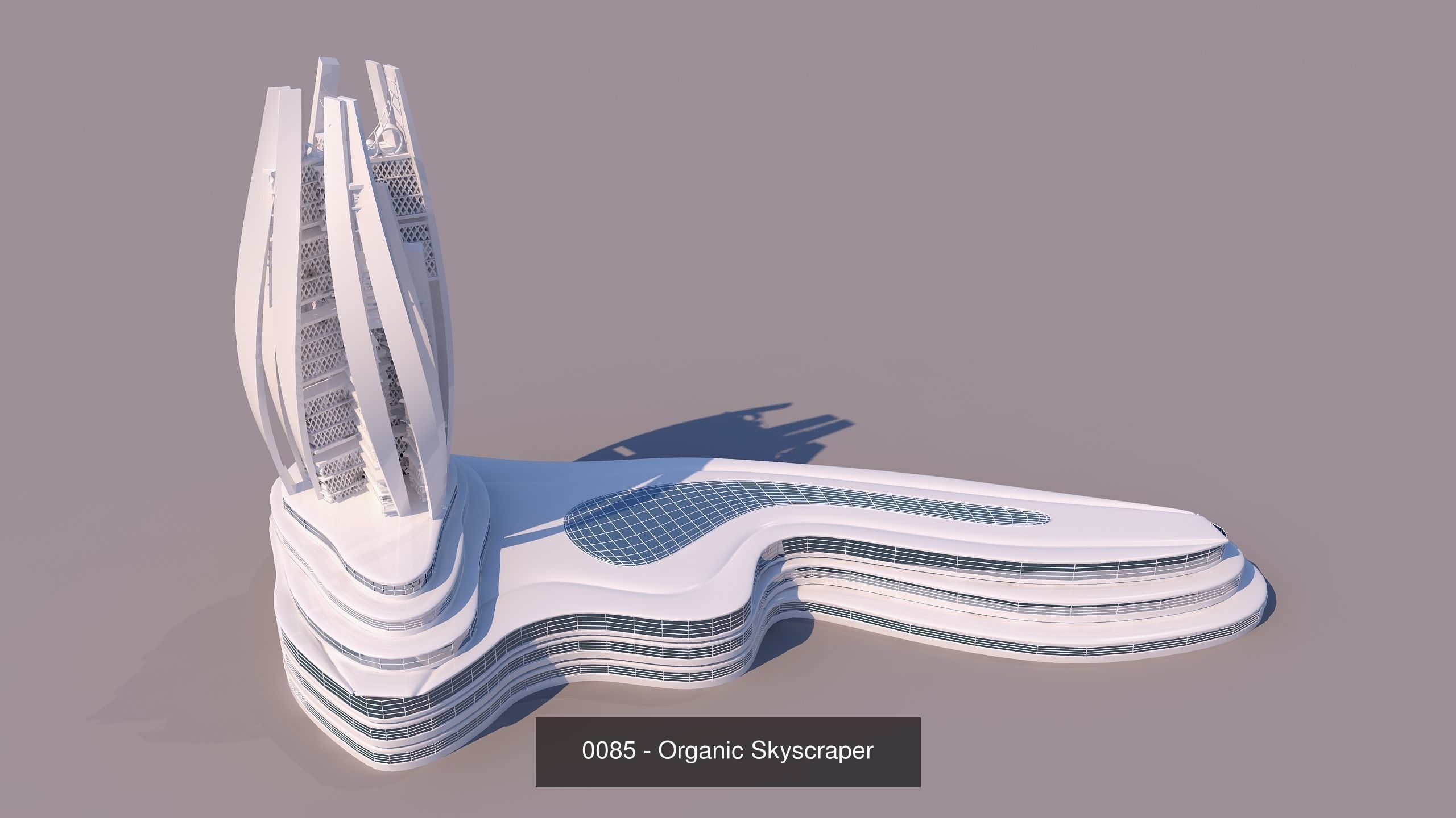 54 Buildings - Futuristic-Modern-Organic-Skyscraper - Big Bundle 3D ...