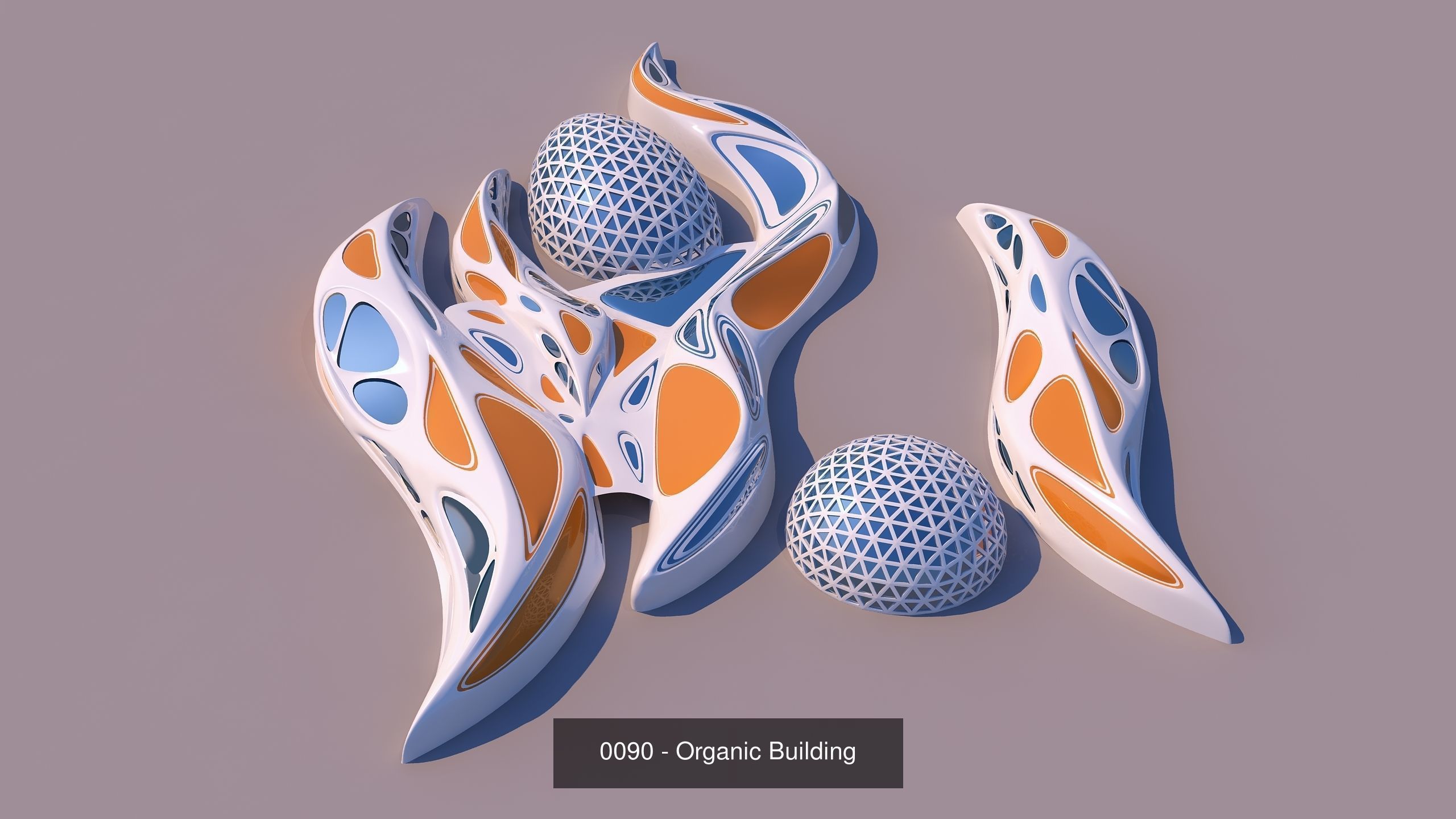 54 Buildings - Futuristic-Modern-Organic-Skyscraper - Big Bundle 3D ...