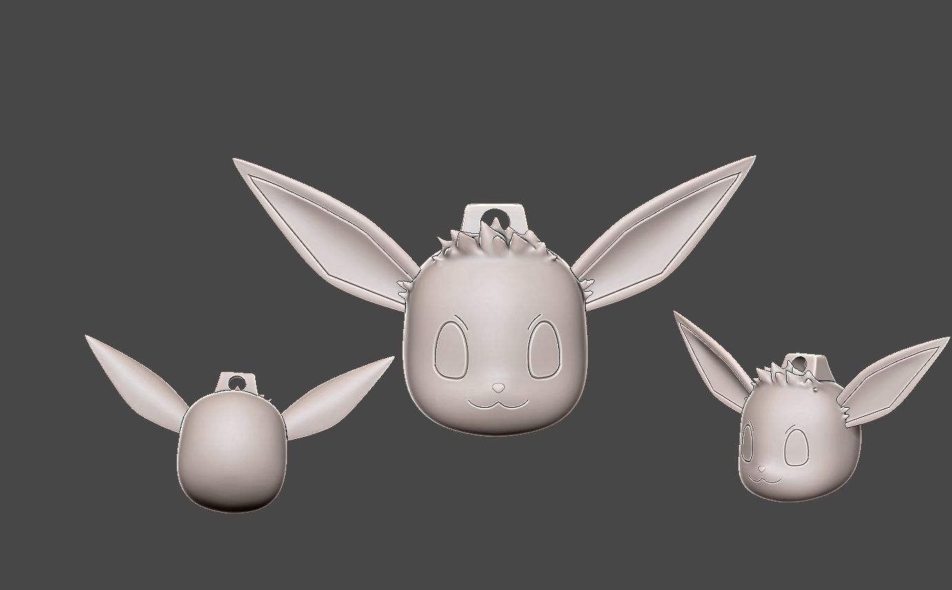 eevee keychain 3D model 3D printable | CGTrader