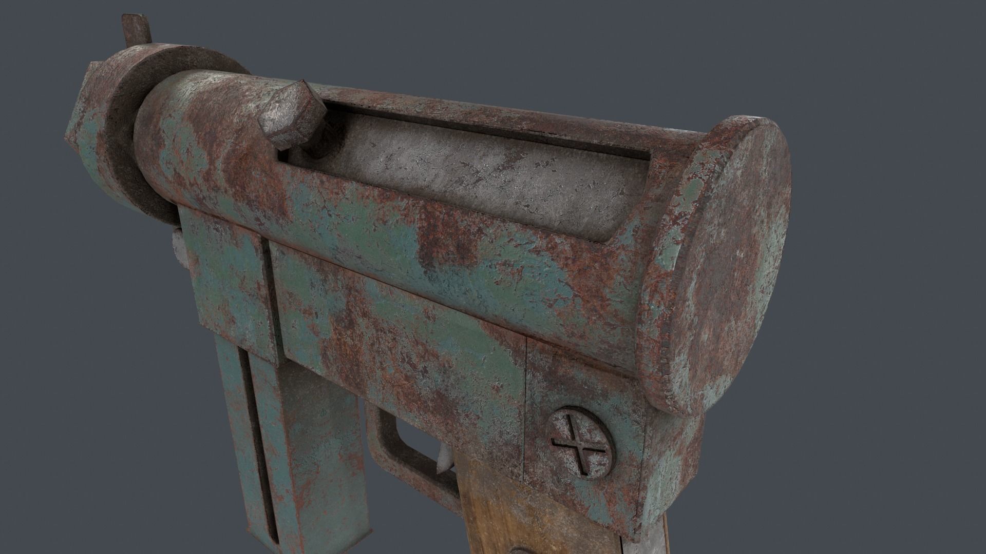 3D model Post apocalyptic Gun VR / AR / low-poly | CGTrader