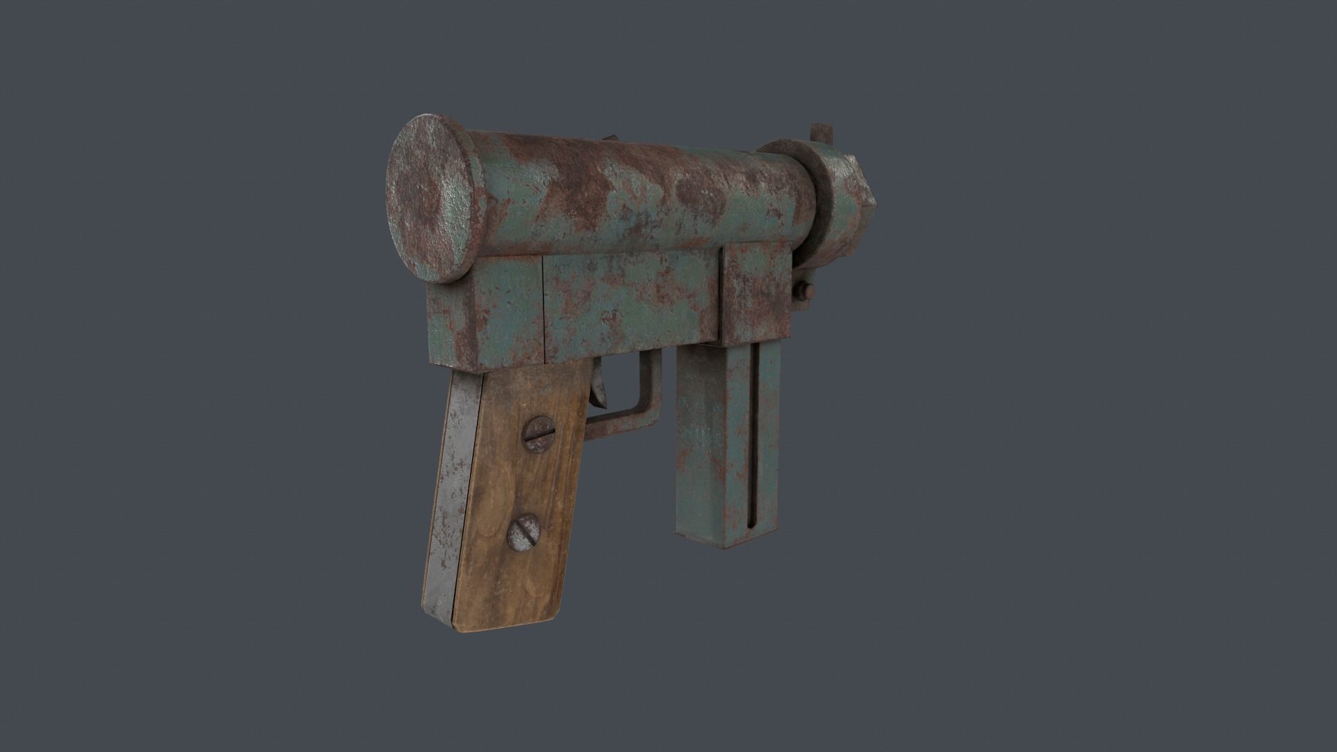 3D model Post apocalyptic Gun VR / AR / low-poly | CGTrader