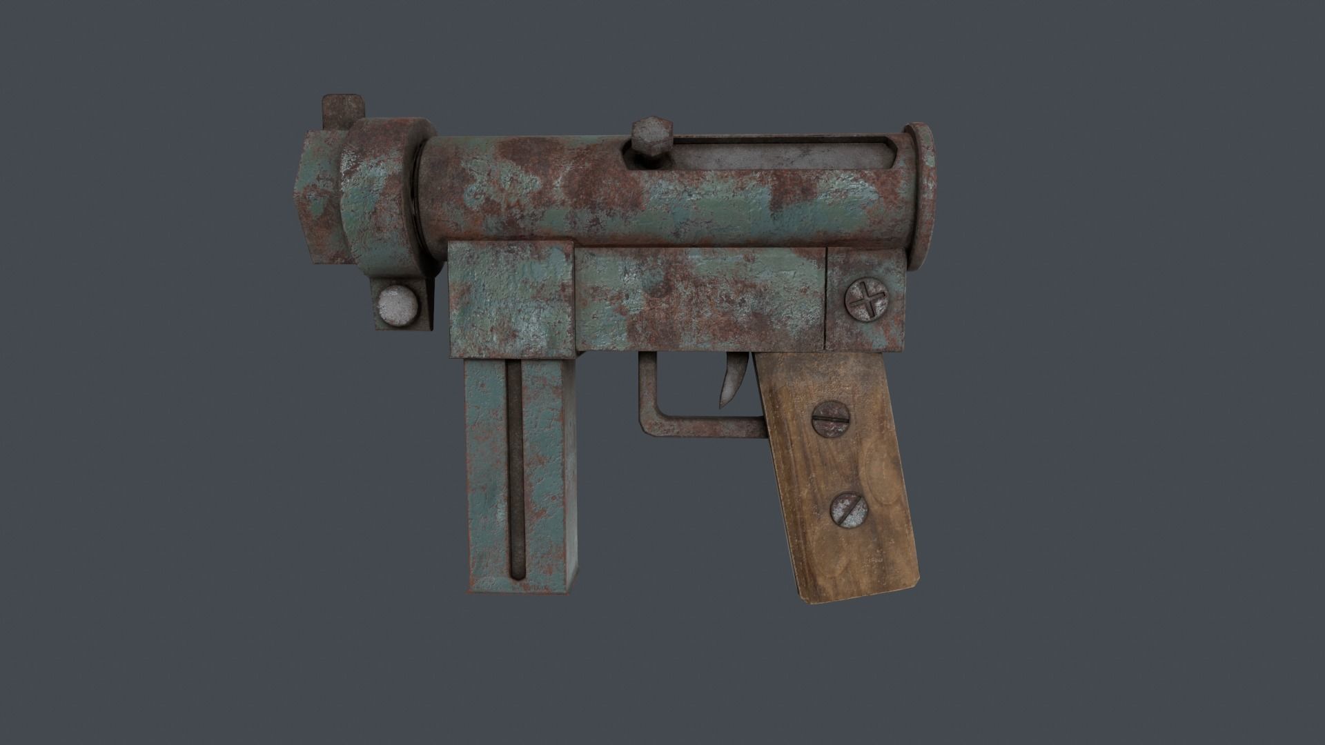 3D model Post apocalyptic Gun VR / AR / low-poly | CGTrader