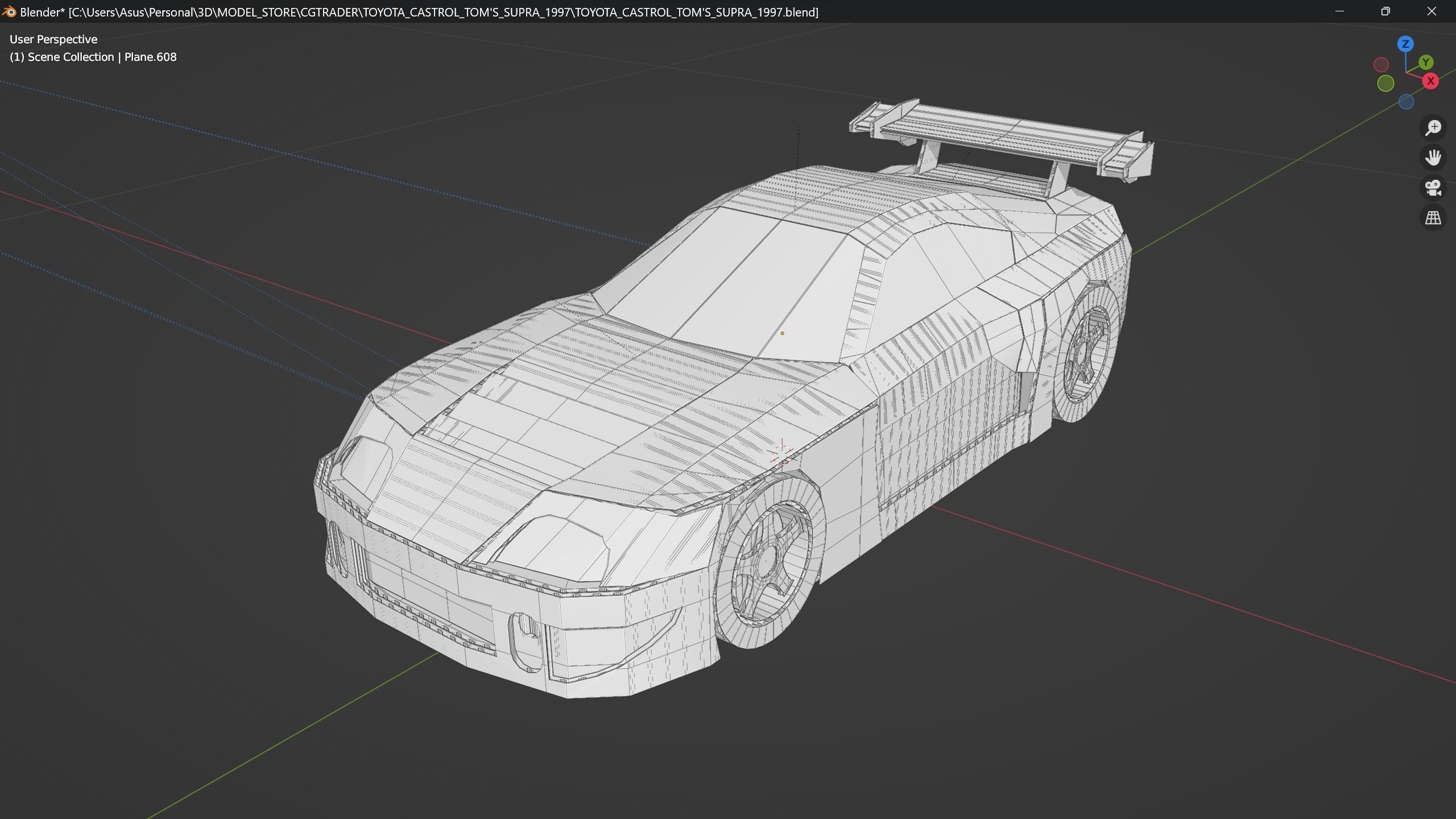 TOYOTA CASTROL TOMS SUPRA 1997 cardboard car 3D model | CGTrader