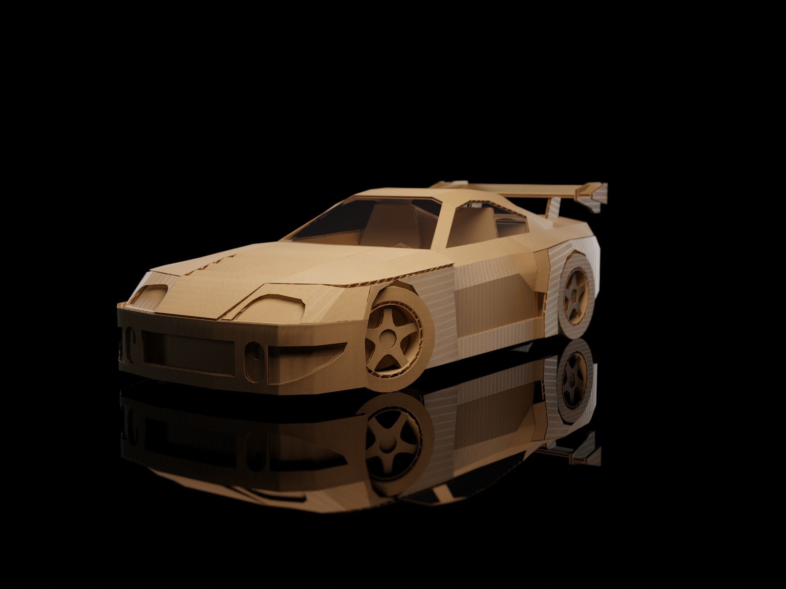 TOYOTA CASTROL TOMS SUPRA 1997 cardboard car 3D model | CGTrader