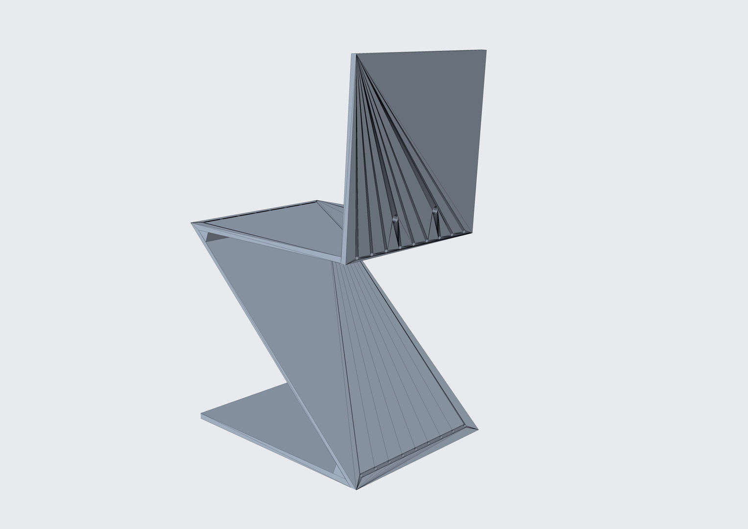 Zigzag chair by Gerrit Rietveld 3D model | CGTrader